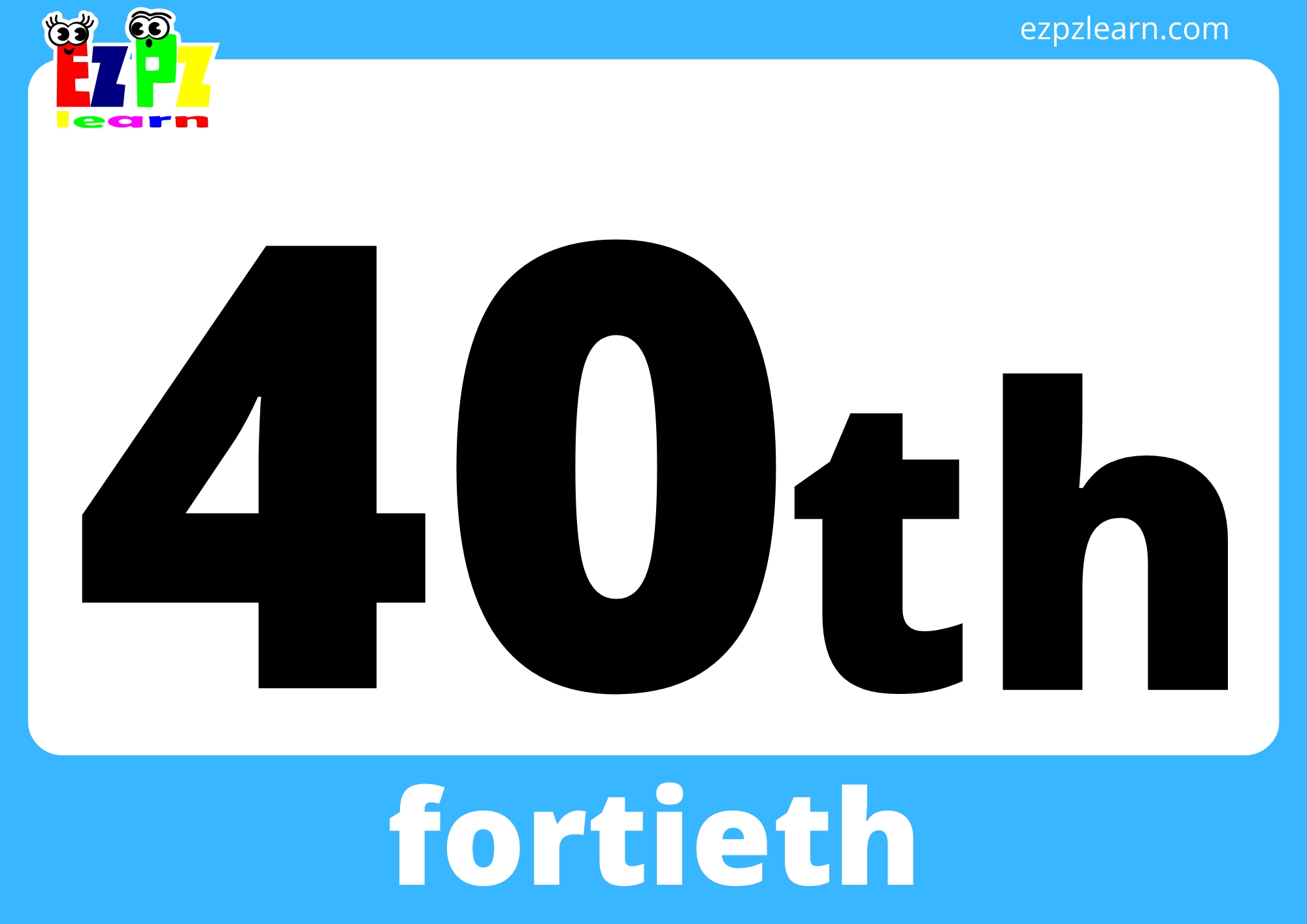 Ordinal Numbers Flashcards - Ezpzlearn.com