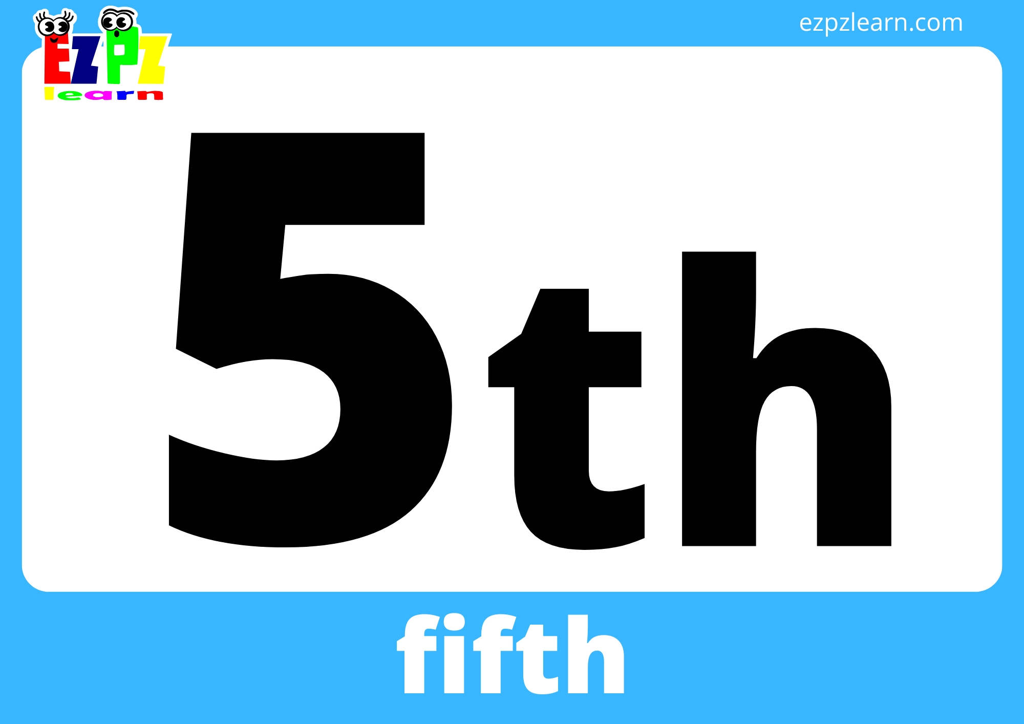 Ordinal Numbers Flashcards - Ezpzlearn.com