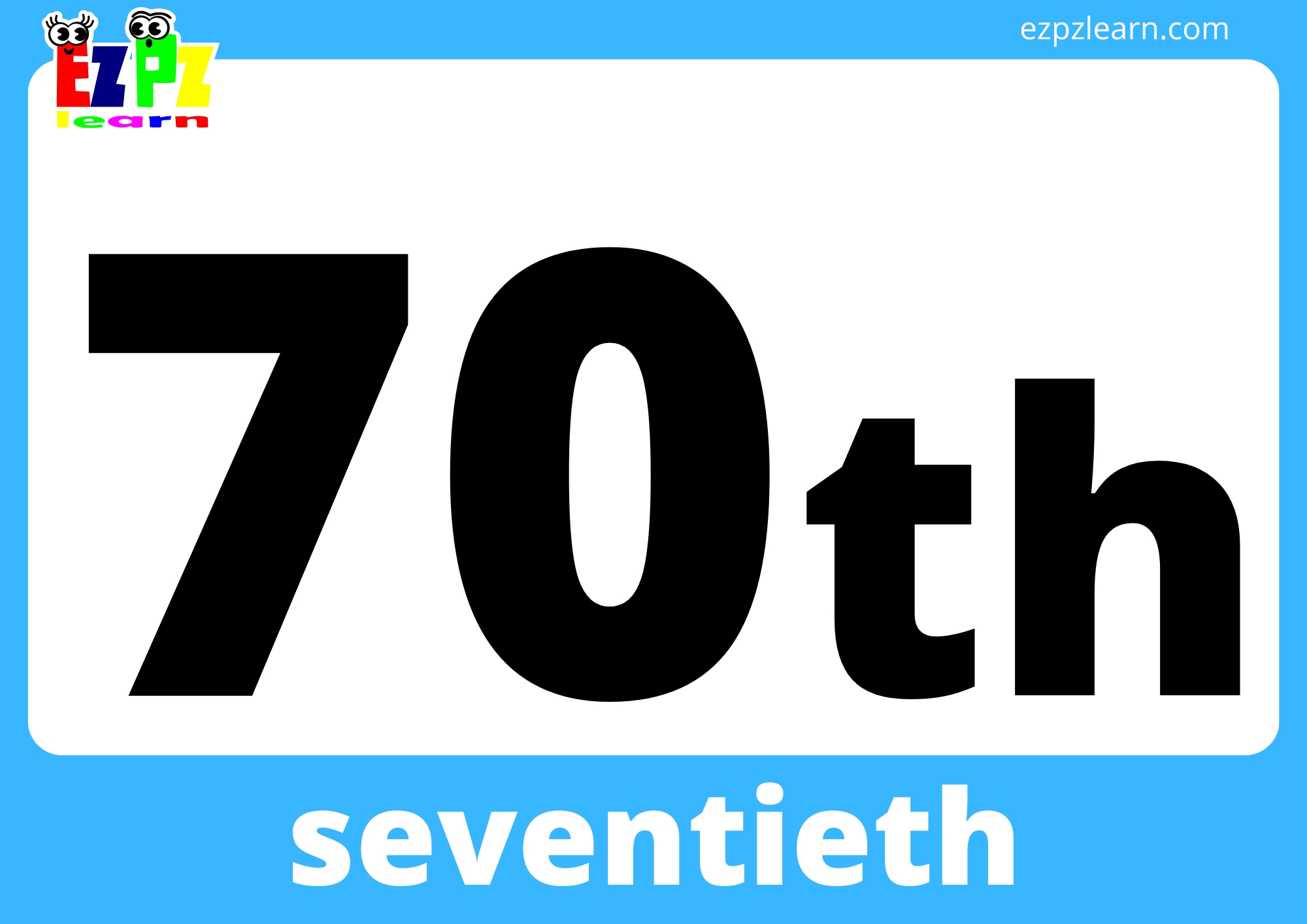 Ordinal Numbers Flashcards - Ezpzlearn.com
