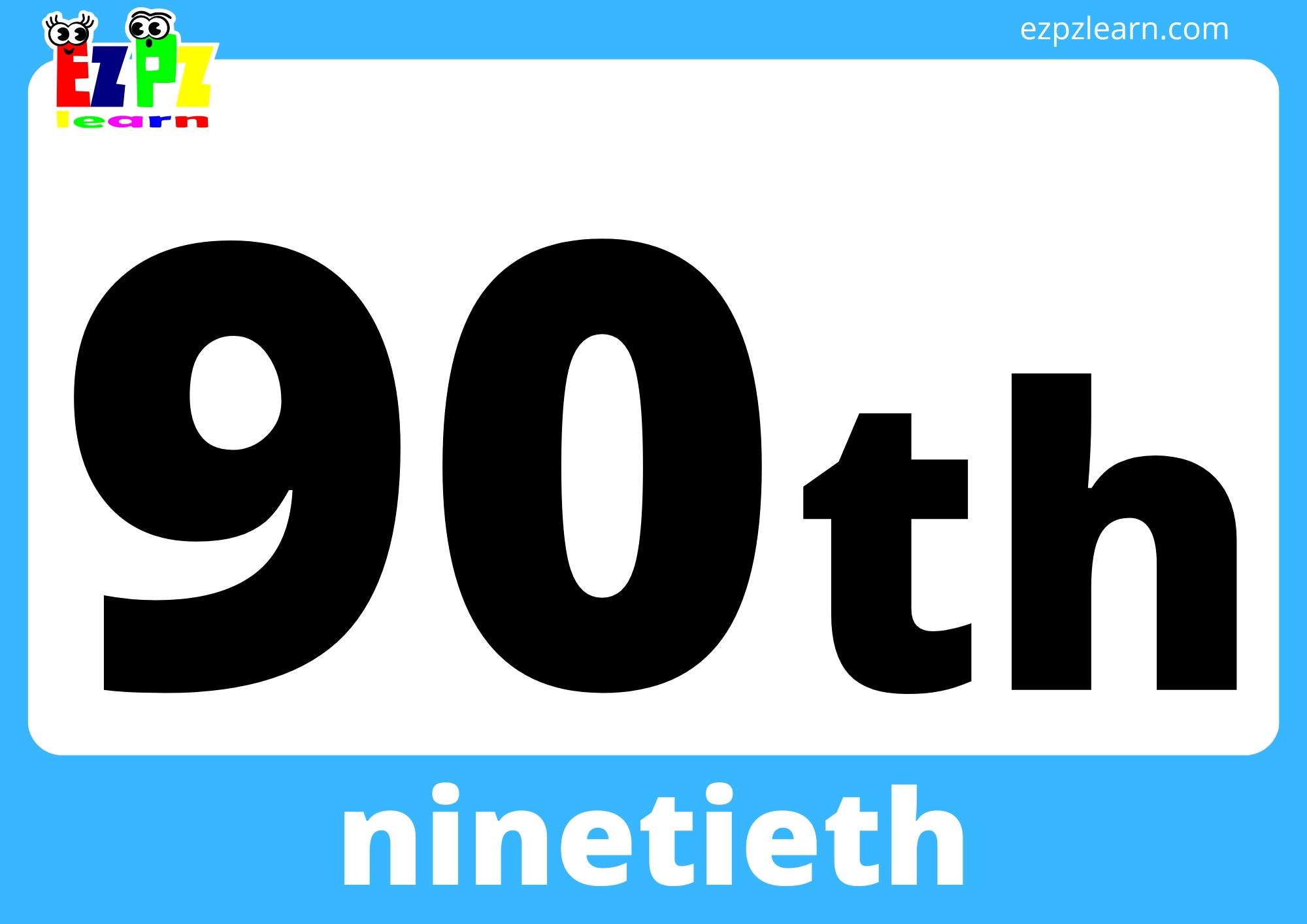 Ordinal Numbers Flashcards - Ezpzlearn.com