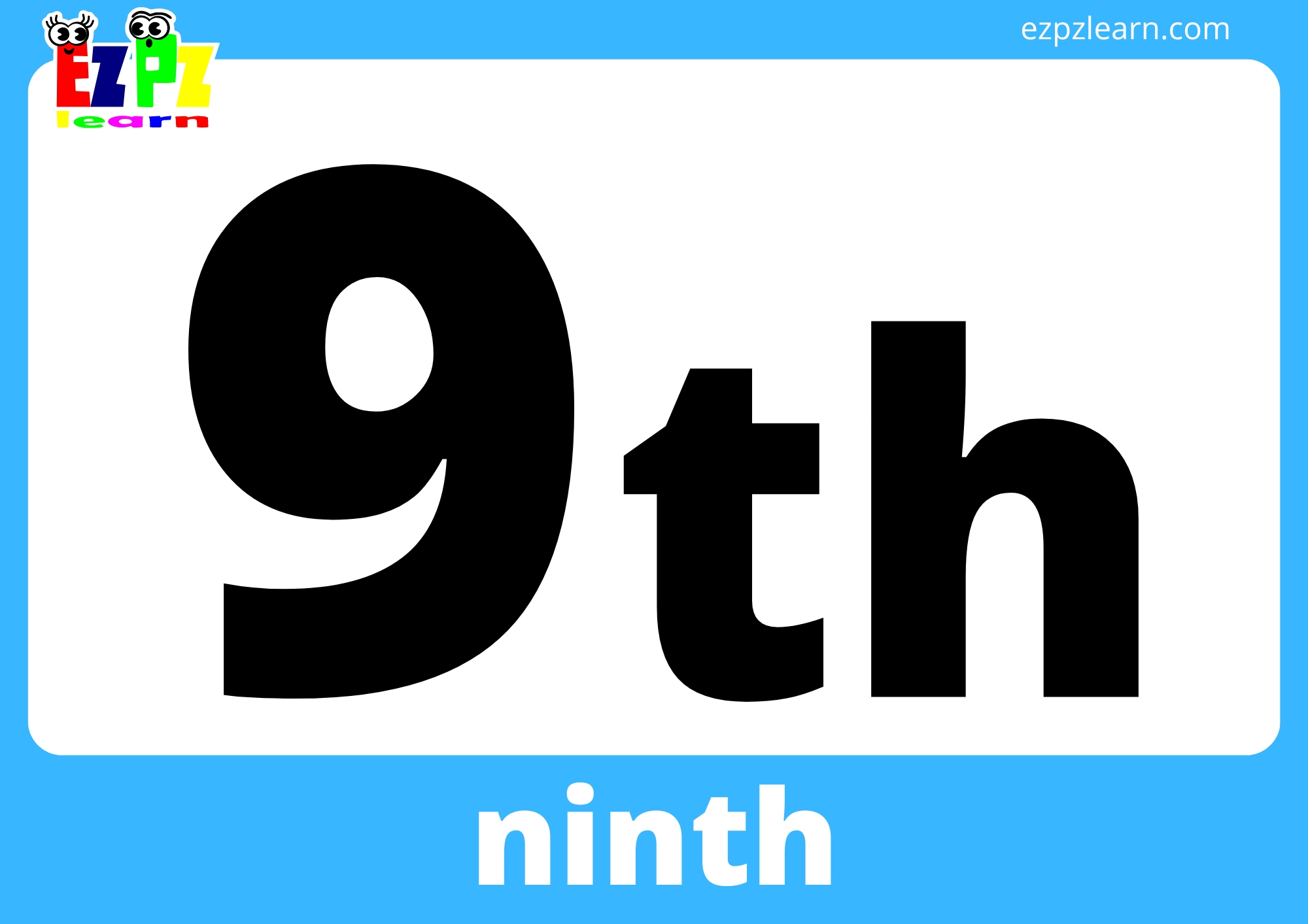Ordinal Numbers Flashcards - Ezpzlearn.com