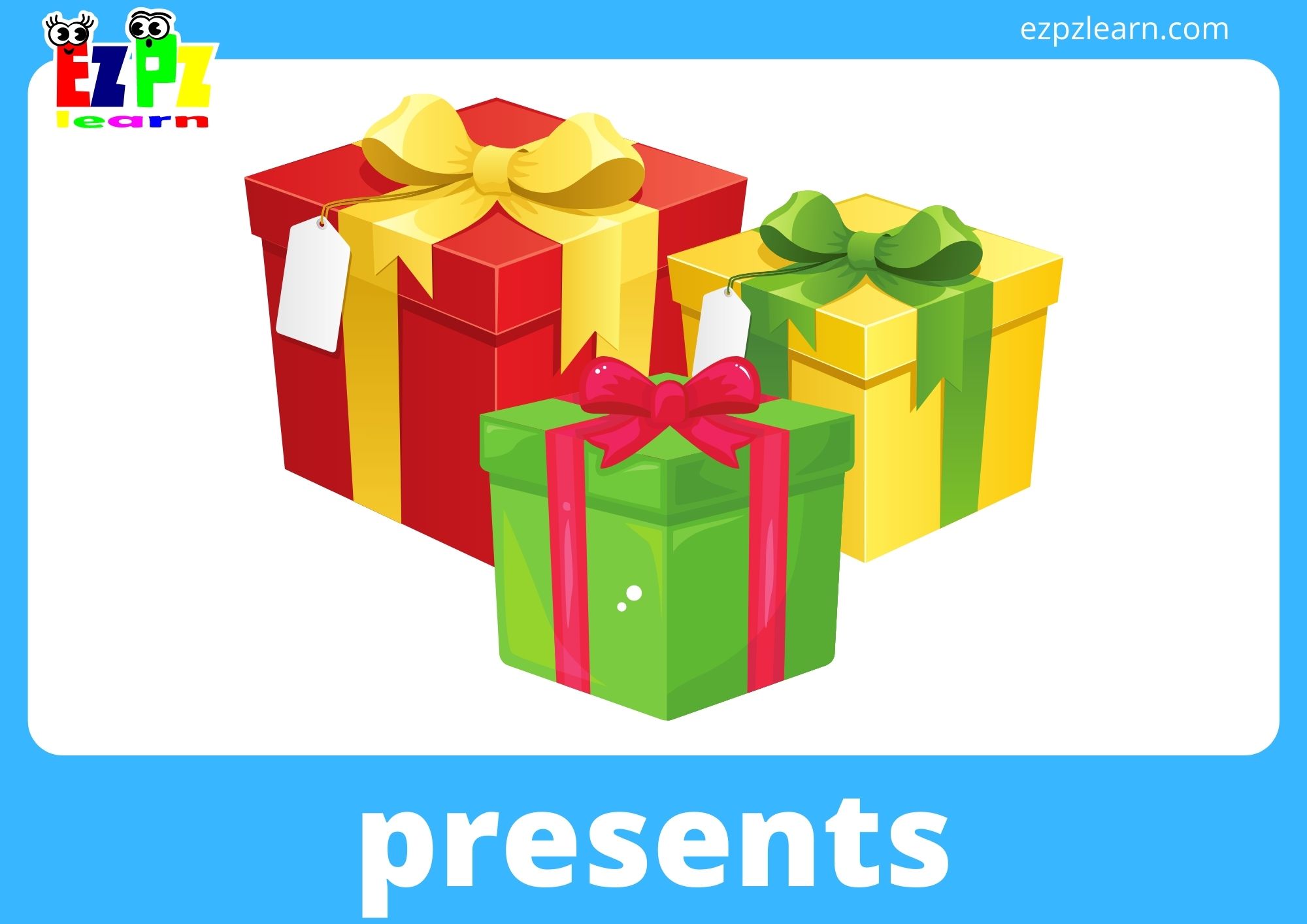 Party Flashcards With Words ONLINE - Ezpzlearn.com