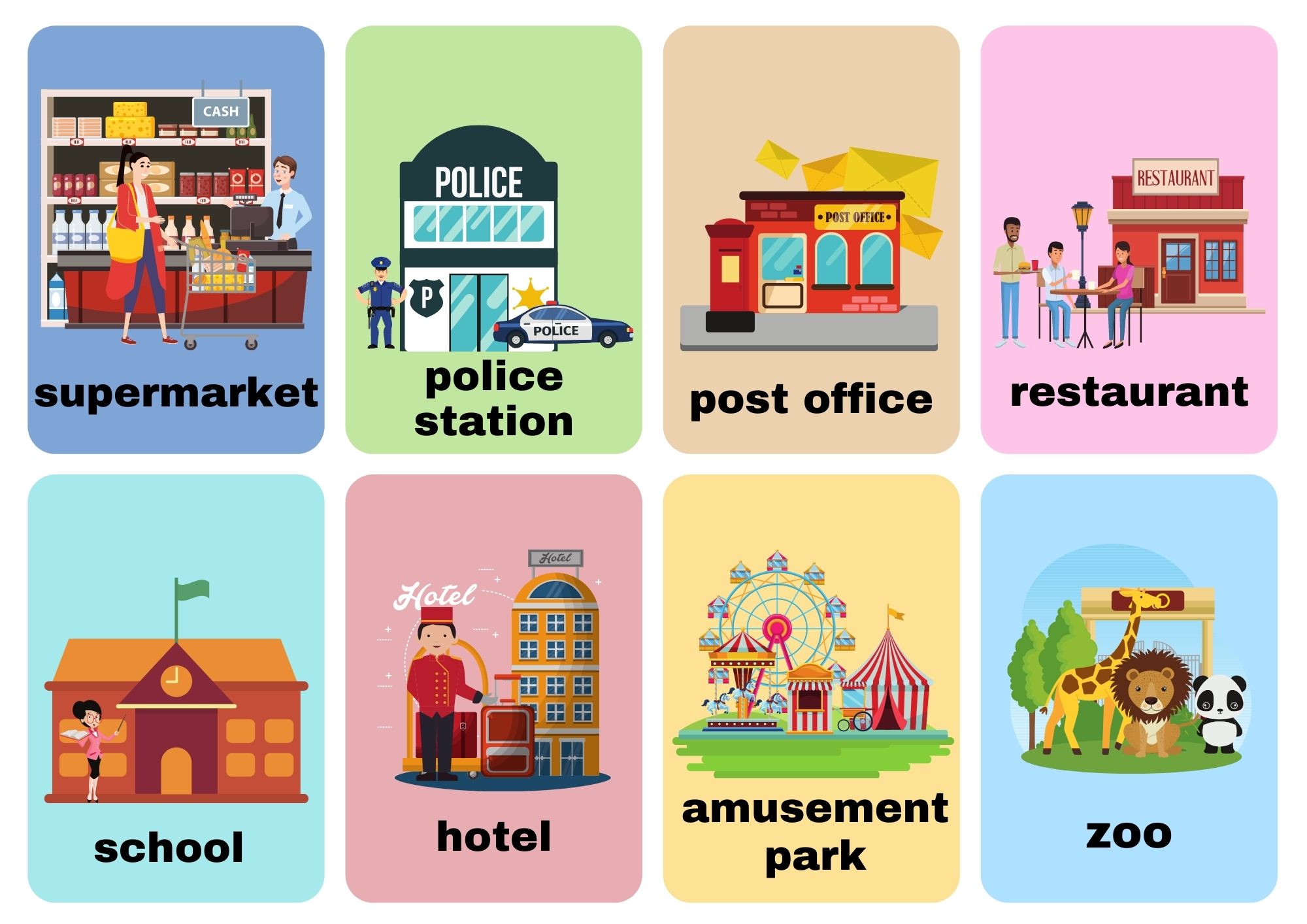 Places in the city - Ezpzlearn.com