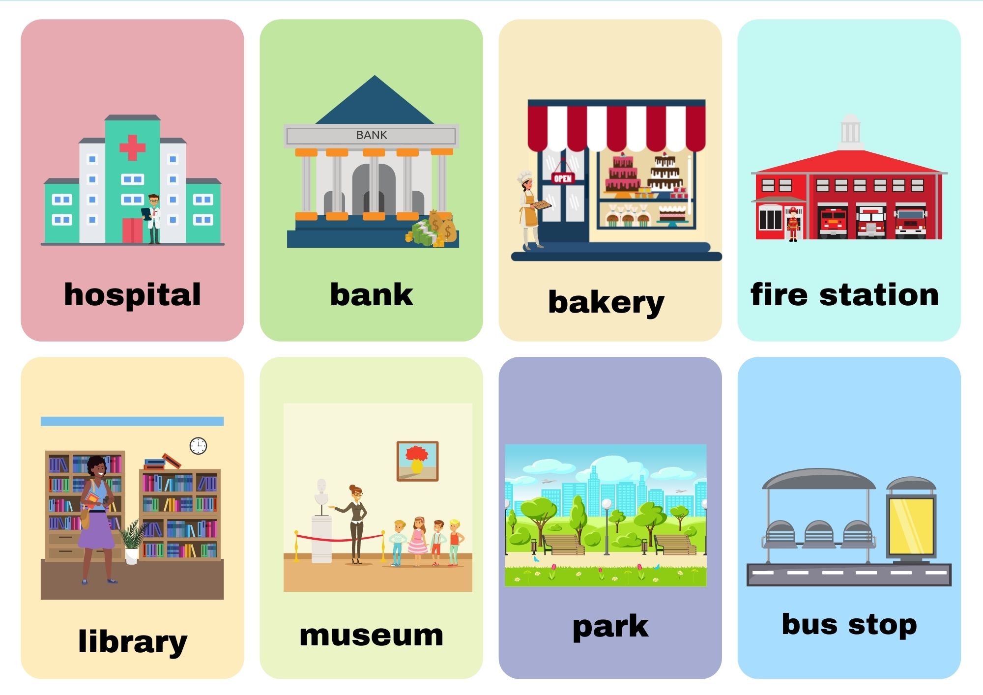 Places in the City No Words Flashcards View Online or Free PDF Download ...