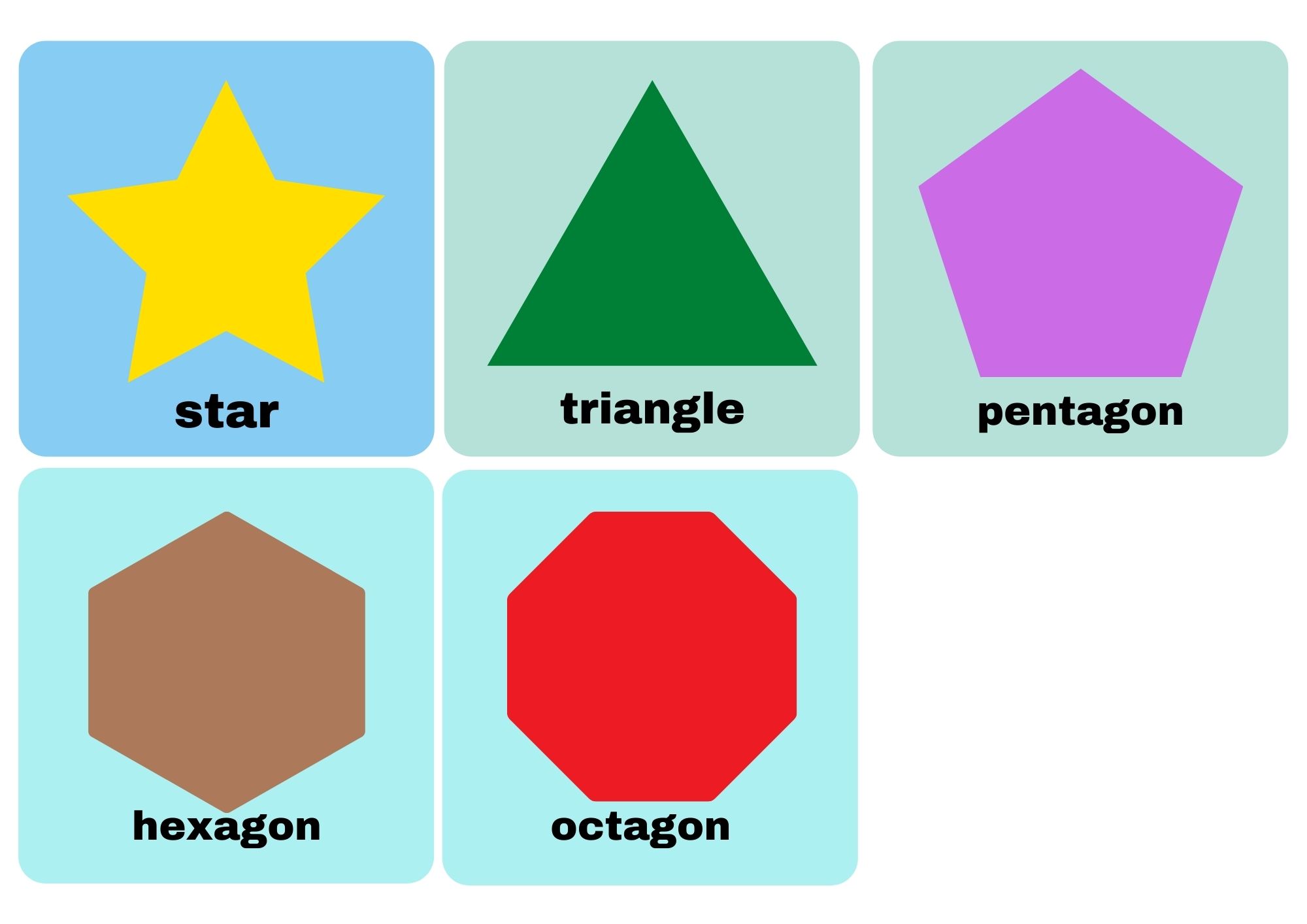 Shapes Flashcards With Words View Online or Free PDF Download ...