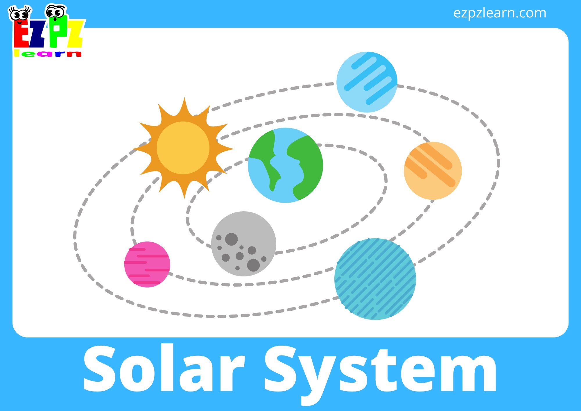 Space Flashcards For Kids and ESL Students - Ezpzlearn.com