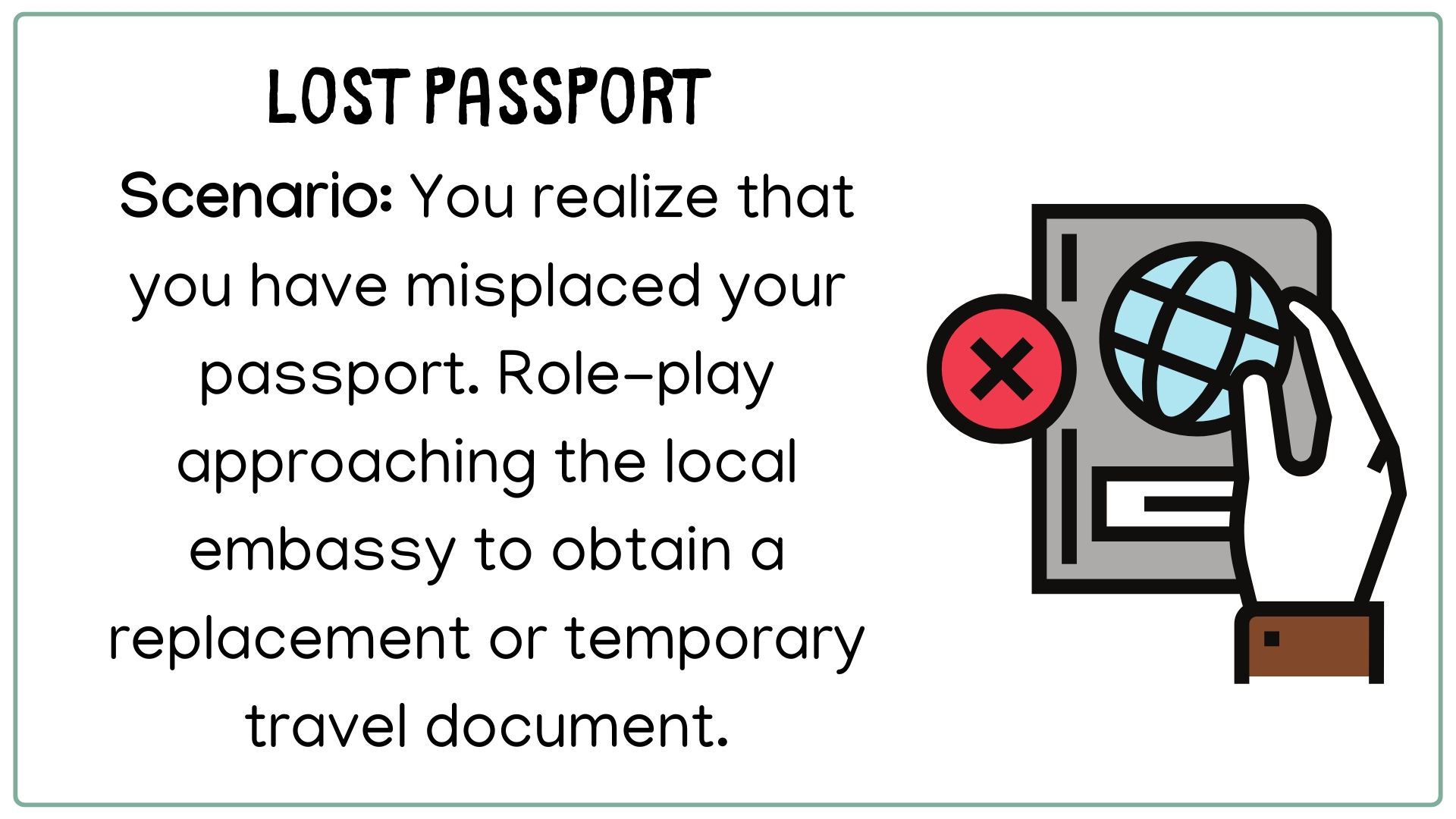 Travel Role Play Speaking - Ezpzlearn.com