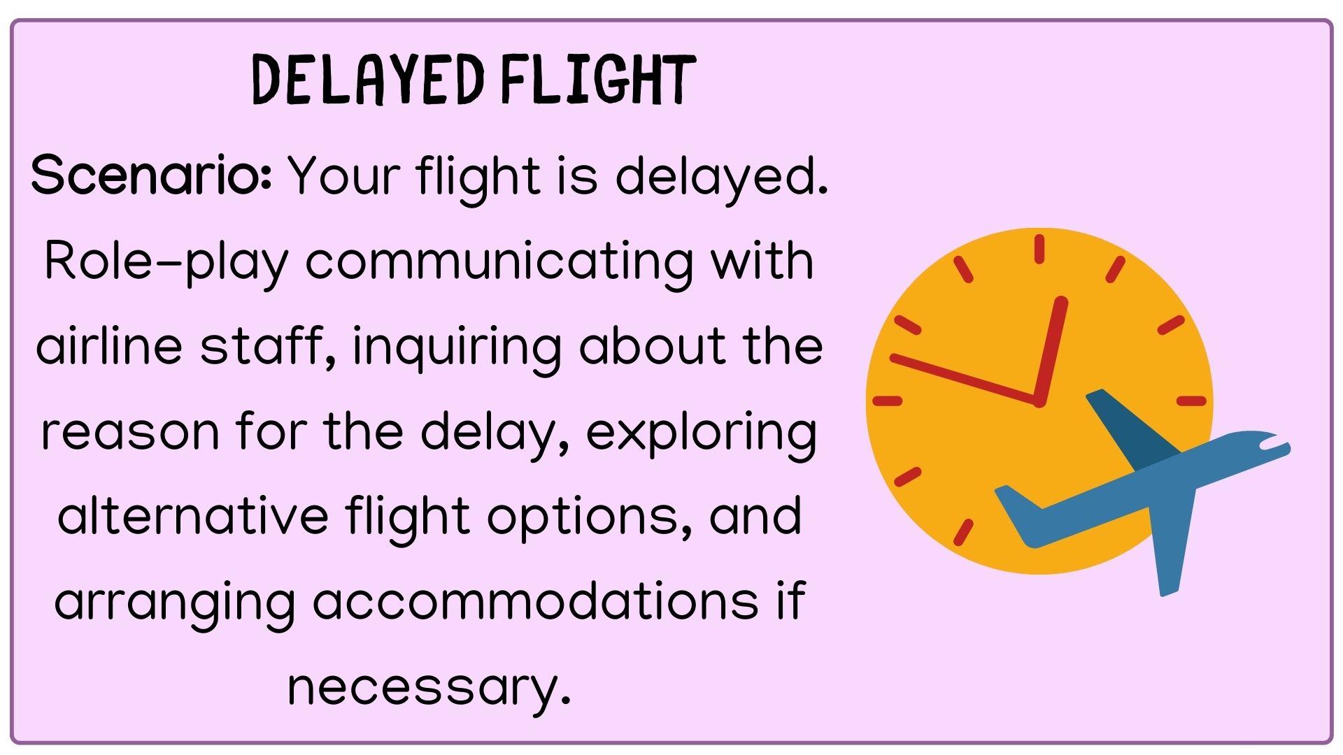 Travel Role Play Speaking - Ezpzlearn.com