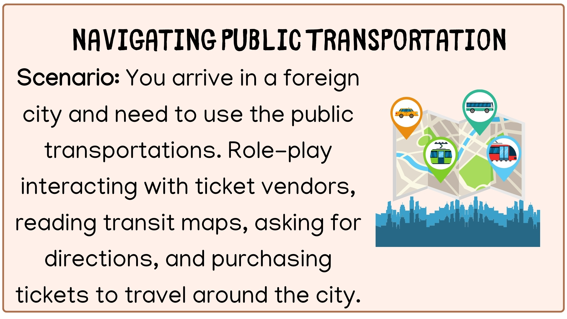 Travel Role Play Speaking - Ezpzlearn.com