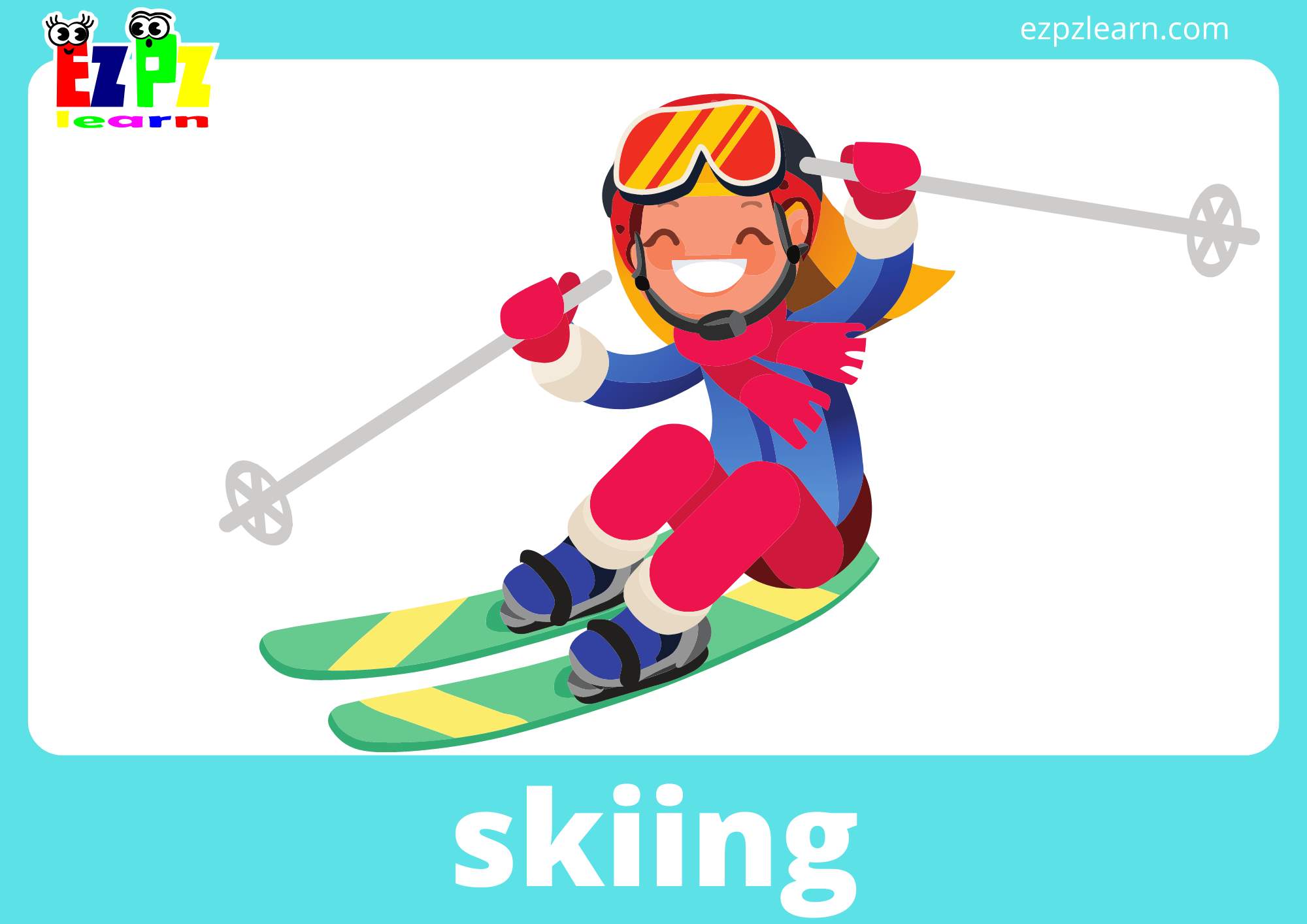 Winter Sports Flashcards View online or Download PDF - Ezpzlearn.com