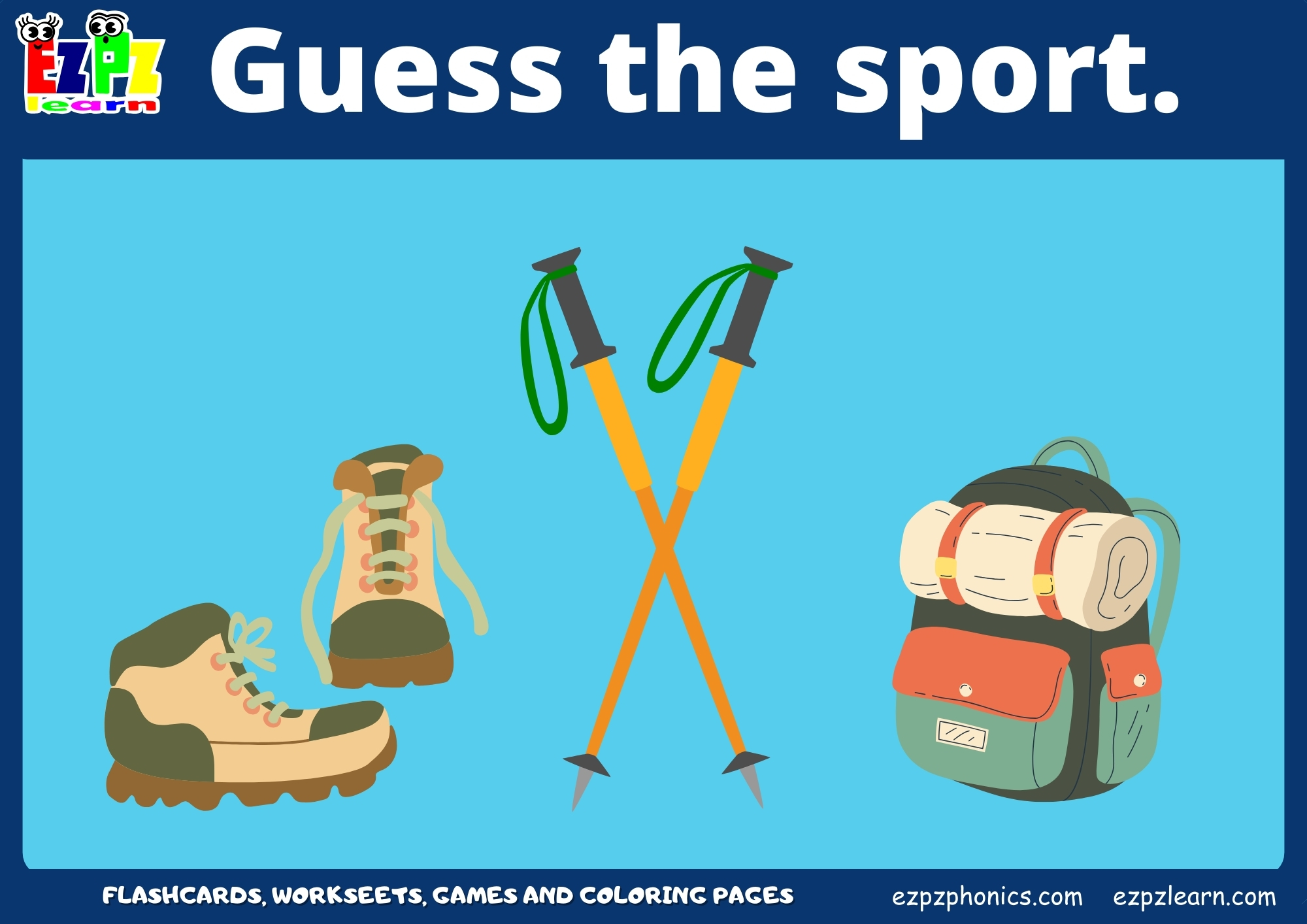 Sports Guessing Game for Kids and ESL Students - Ezpzlearn.com