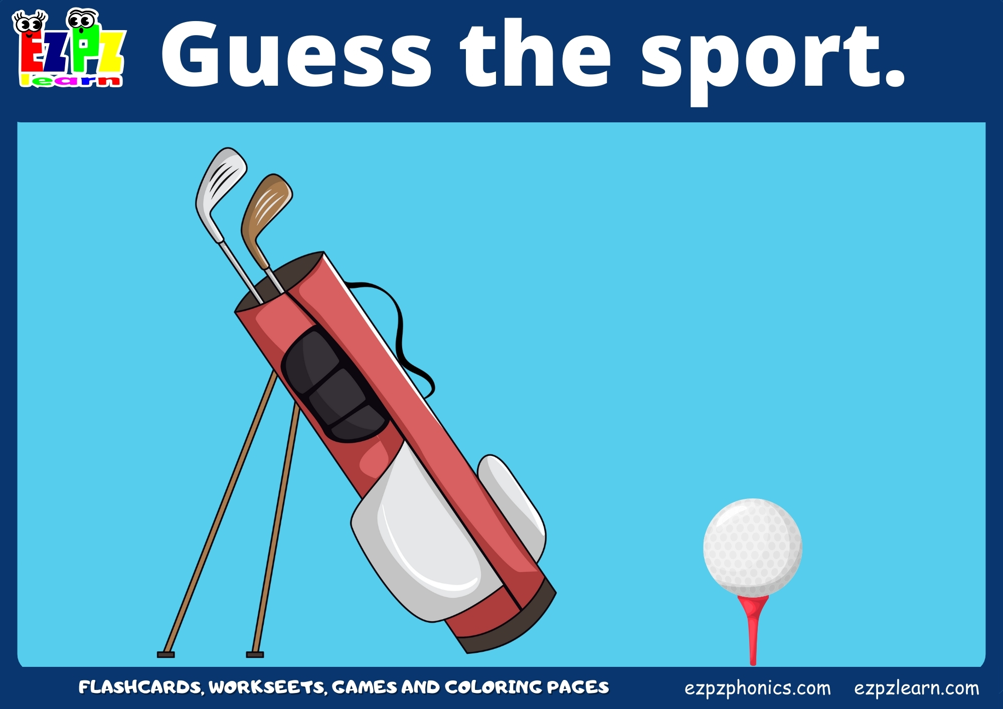 Sports Guessing Game for Kids and ESL Students - Ezpzlearn.com