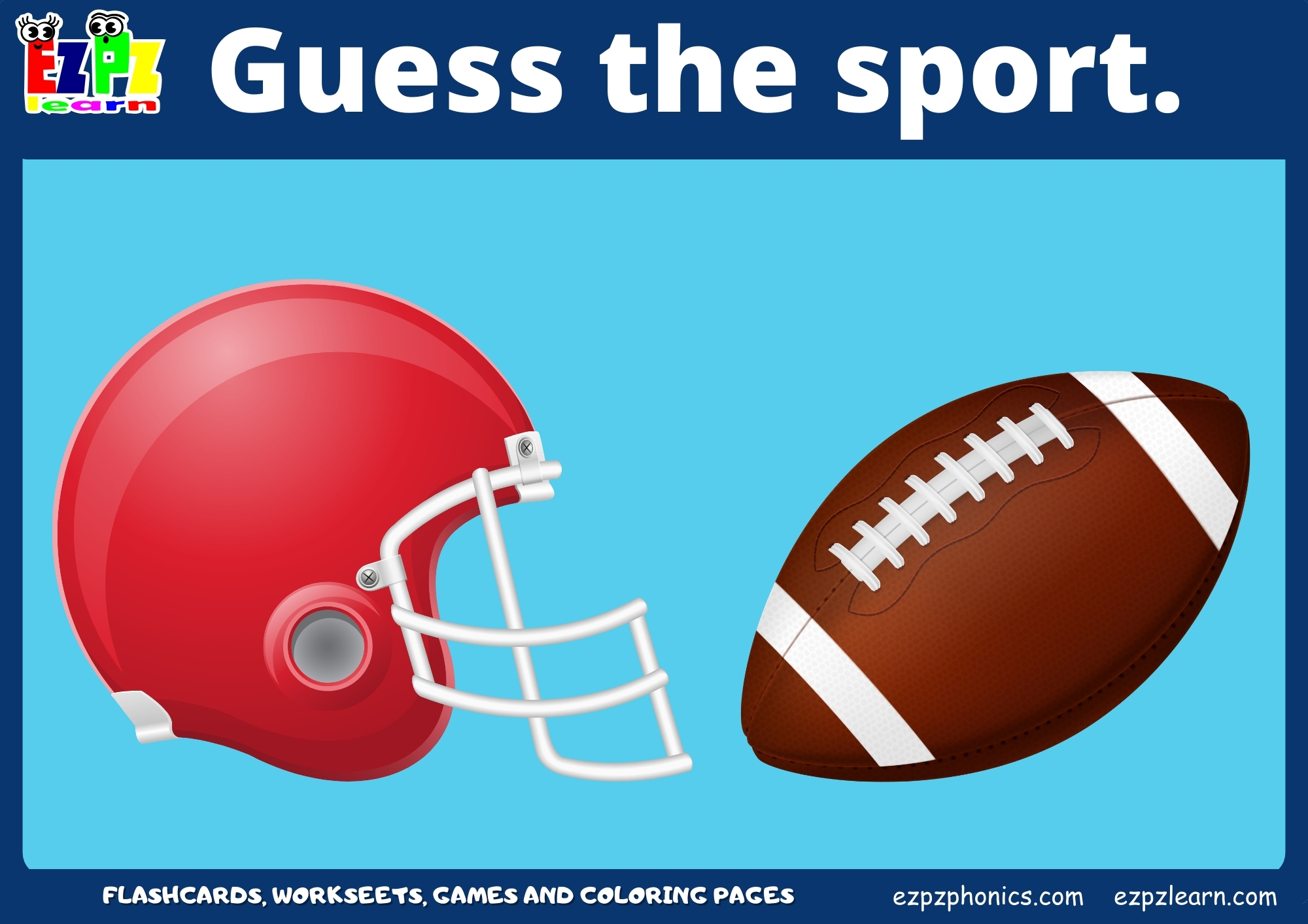 Sports Guessing Game for Kids and ESL Students - Ezpzlearn.com