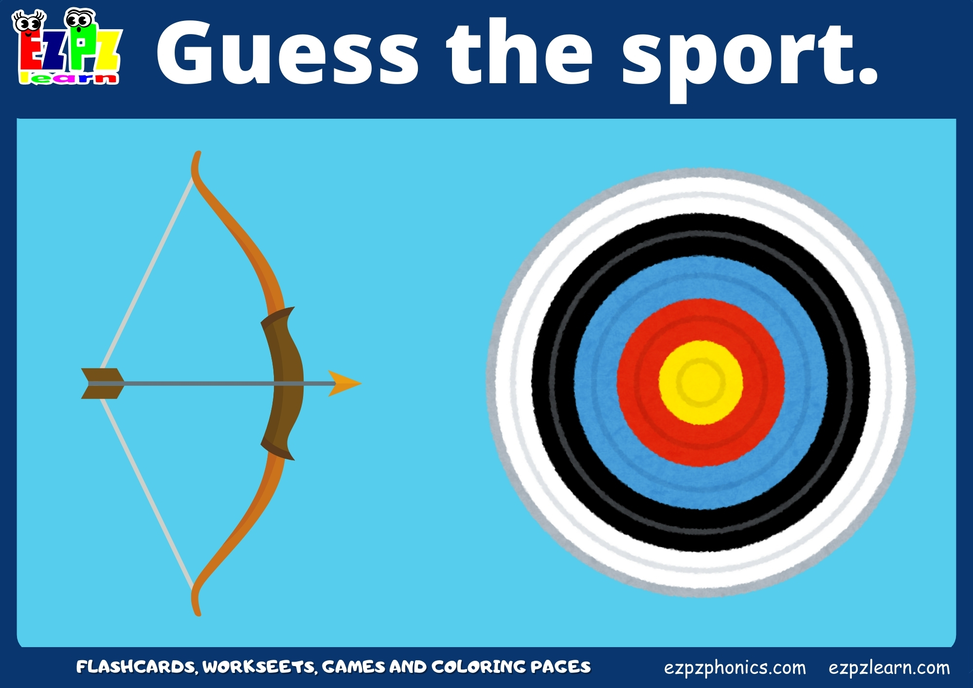 Sports Guessing Game for Kids and ESL Students - Ezpzlearn.com