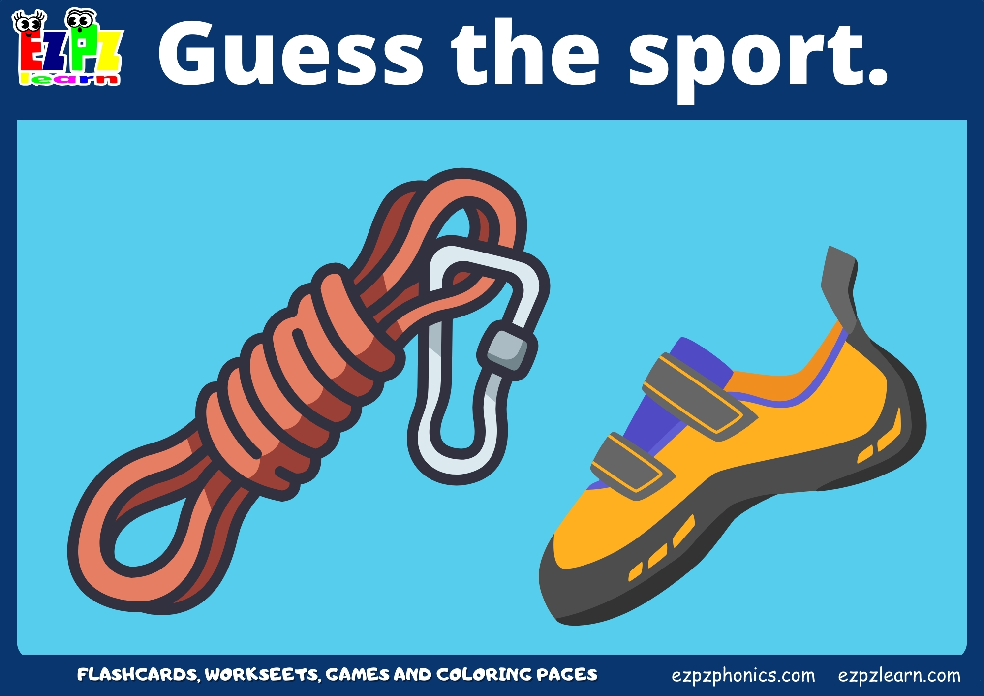 Sports Guessing Game for Kids and ESL Students - Ezpzlearn.com