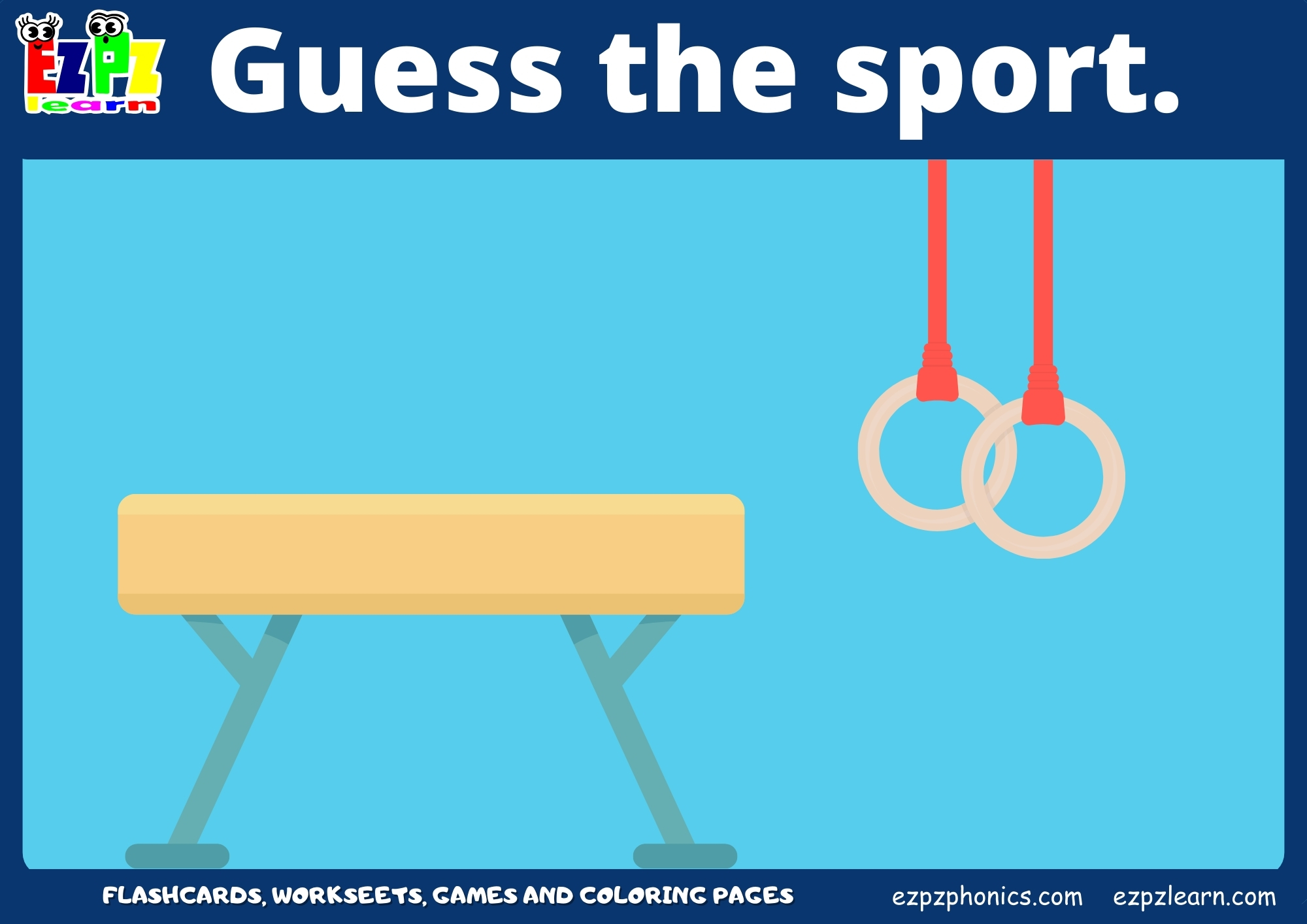 Sports Guessing Game for Kids and ESL Students - Ezpzlearn.com