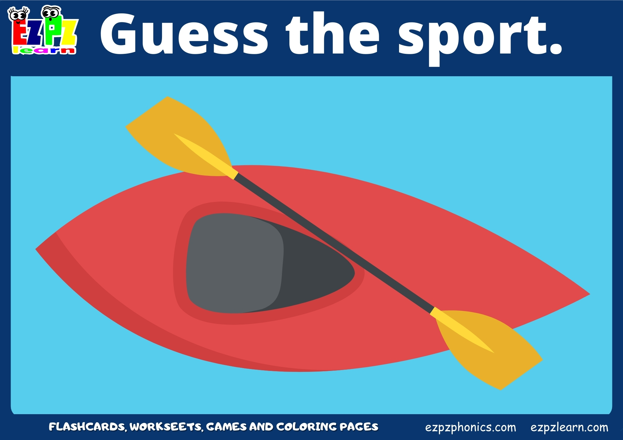 Sports Guessing Game for Kids and ESL Students - Ezpzlearn.com