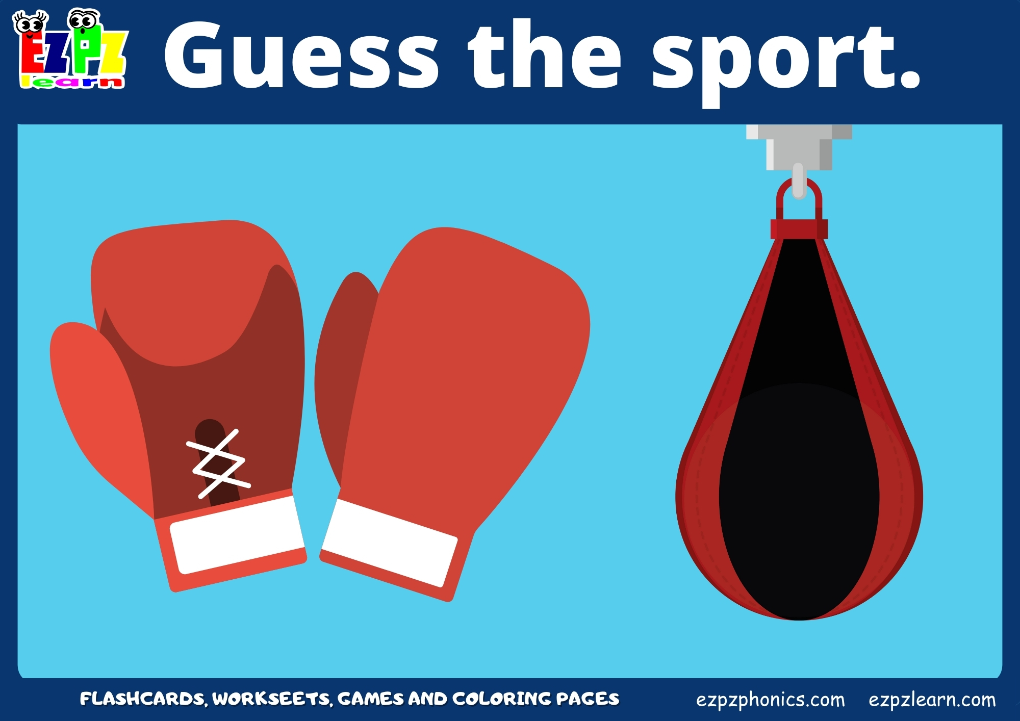 Sports Guessing Game for Kids and ESL Students - Ezpzlearn.com