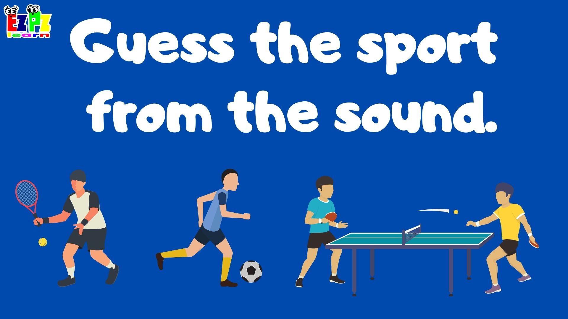 Guess the sport from the sound. Sports Guessing Game for Kids and ESL ...