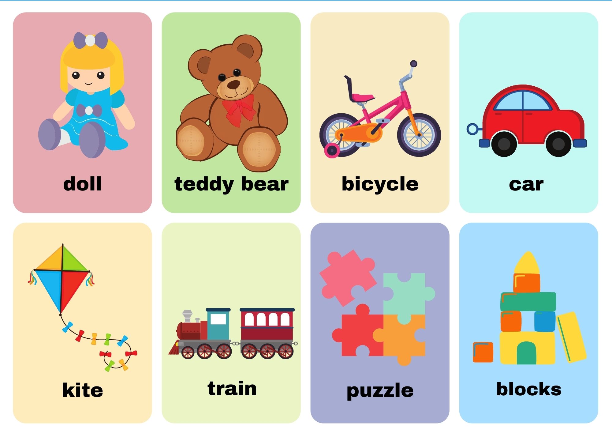 Toys Flashcards Without Words View Online or Free PDF Download ...