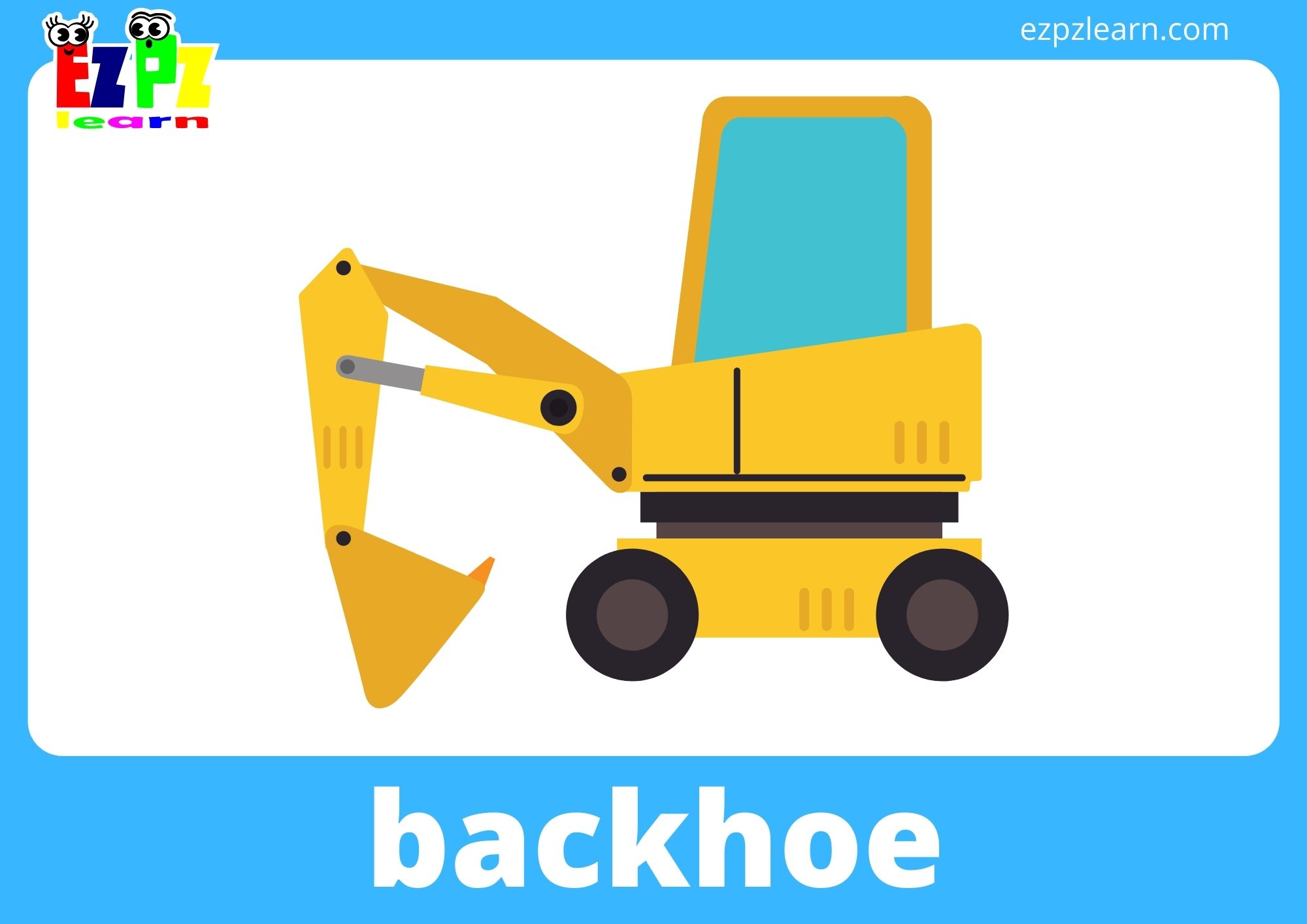 Construction Equipment Transport Flashcards With Words ONLINE ...