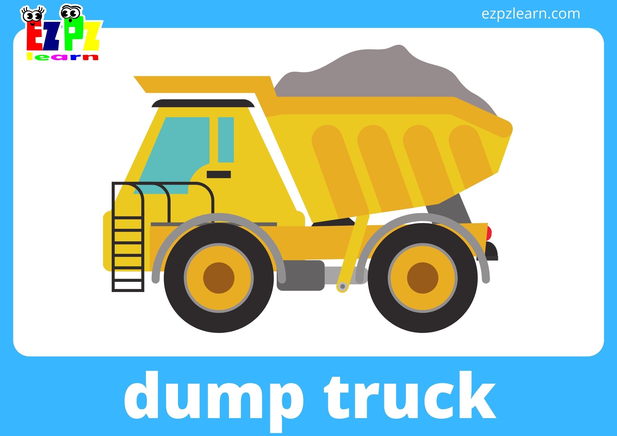Construction Equipment Transport Flashcards With Words ONLINE ...
