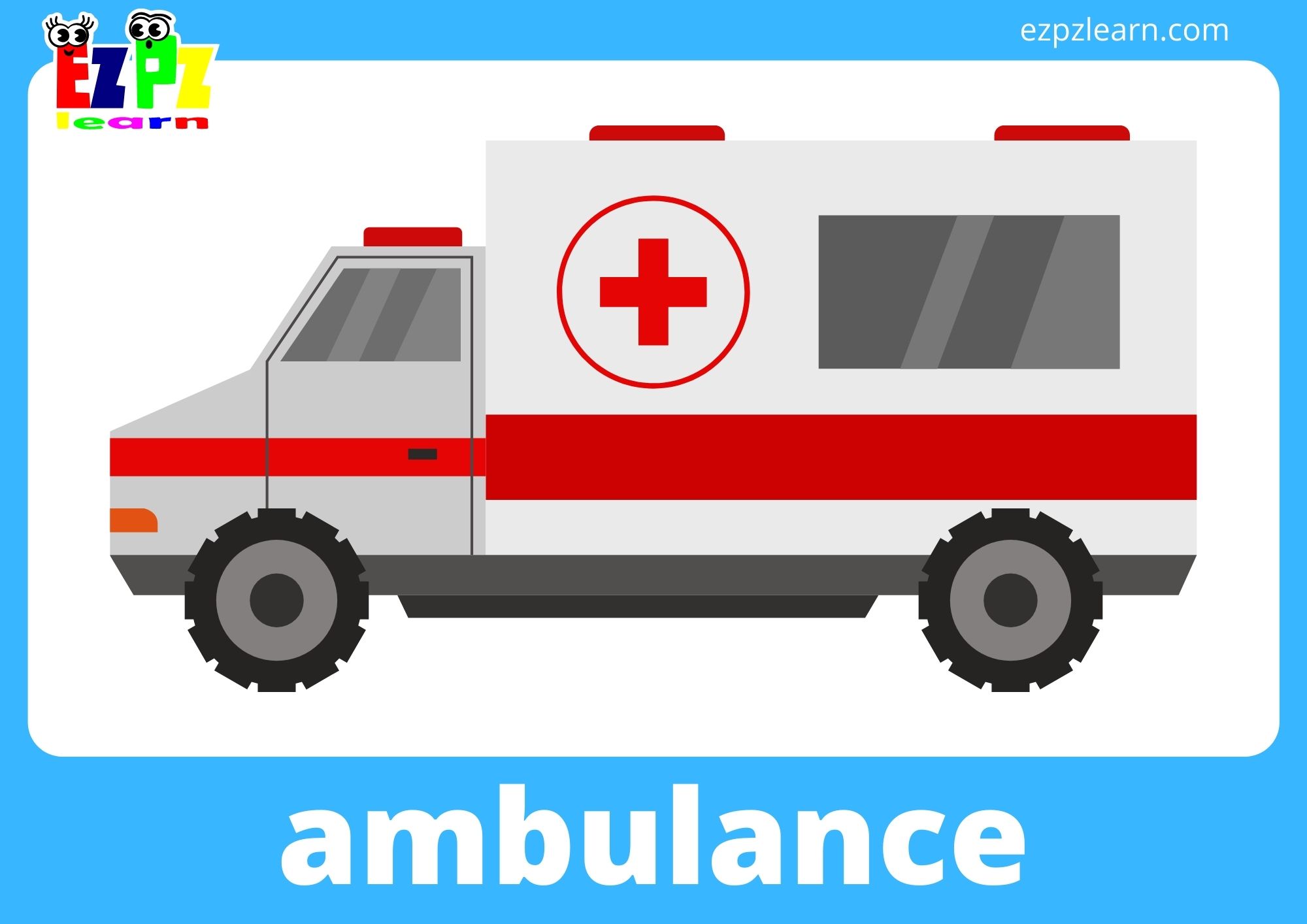 Transportation Flashcards With Words ONLINE - Ezpzlearn.com