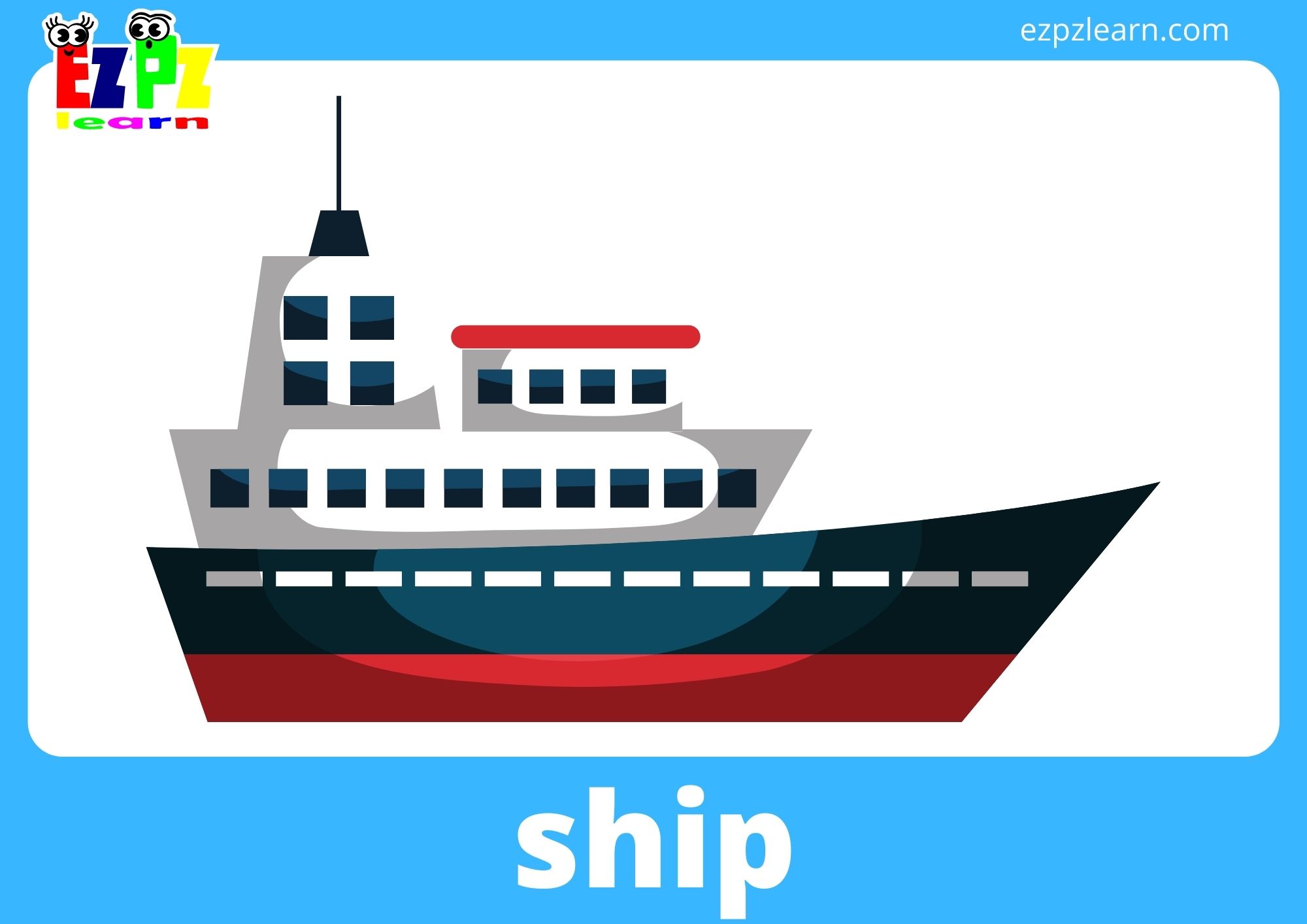 Transportation Flashcards With Words ONLINE - Ezpzlearn.com