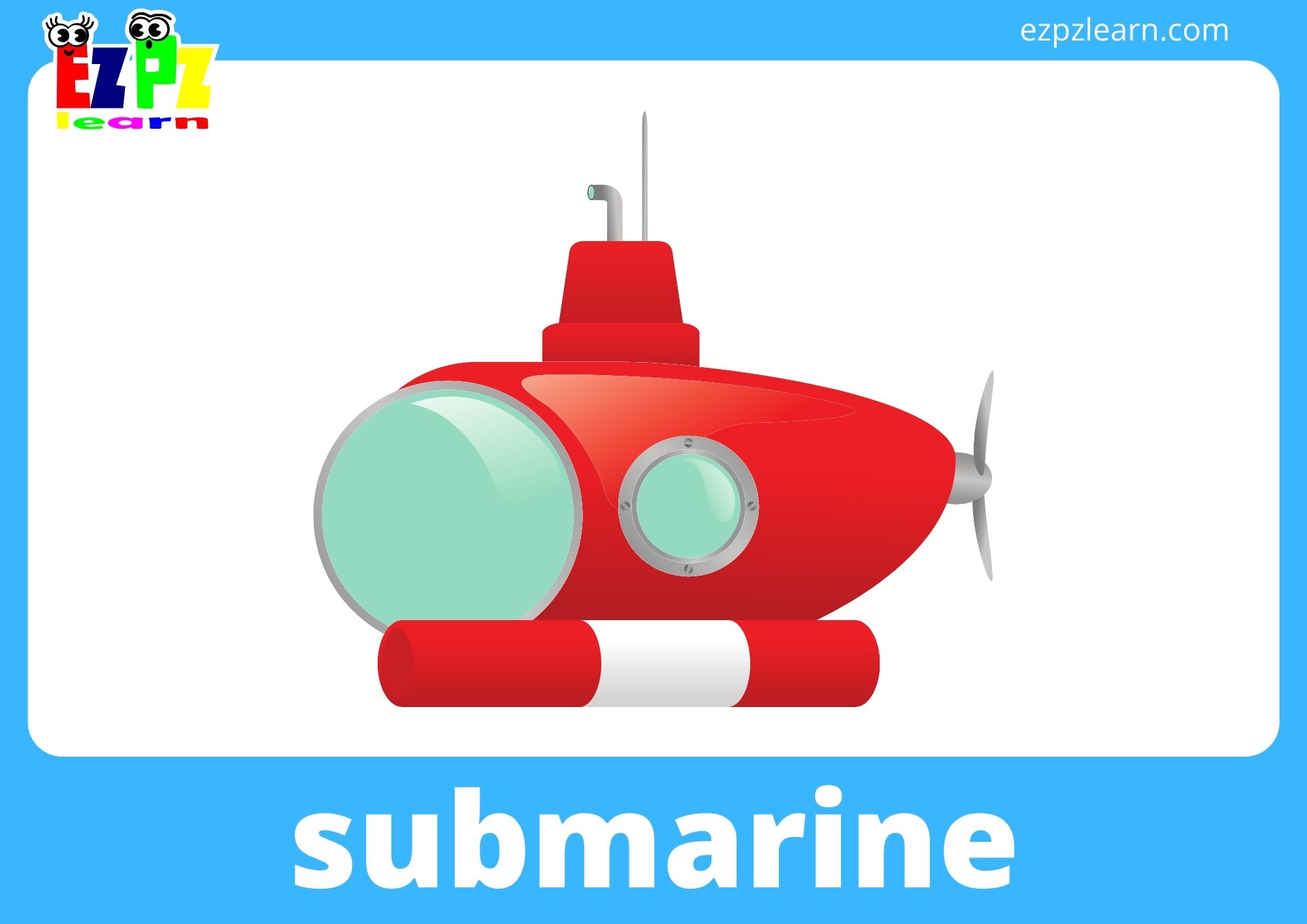 Transportation Flashcards With Words ONLINE - Ezpzlearn.com