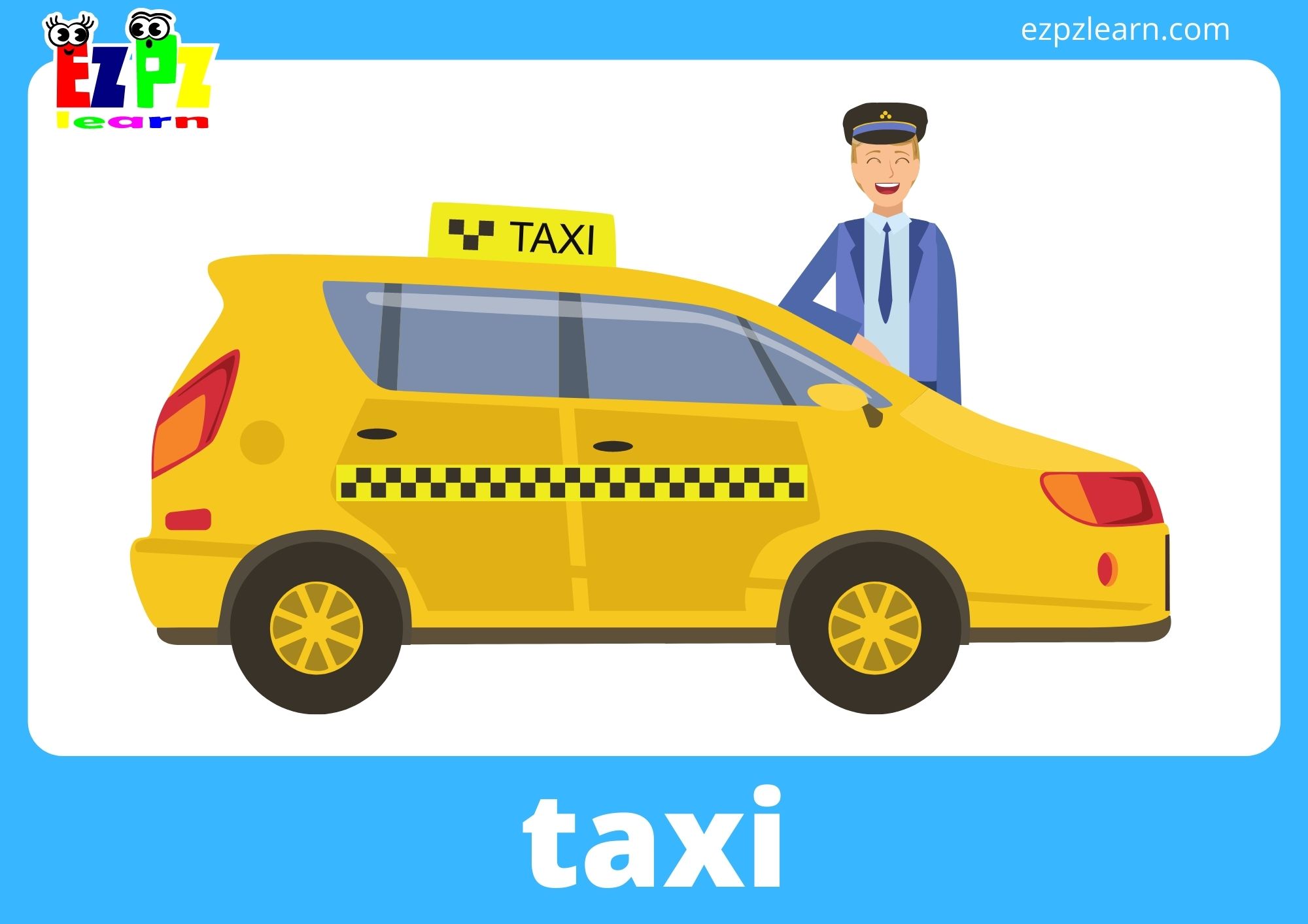 Transportation Flashcards With Words ONLINE - Ezpzlearn.com