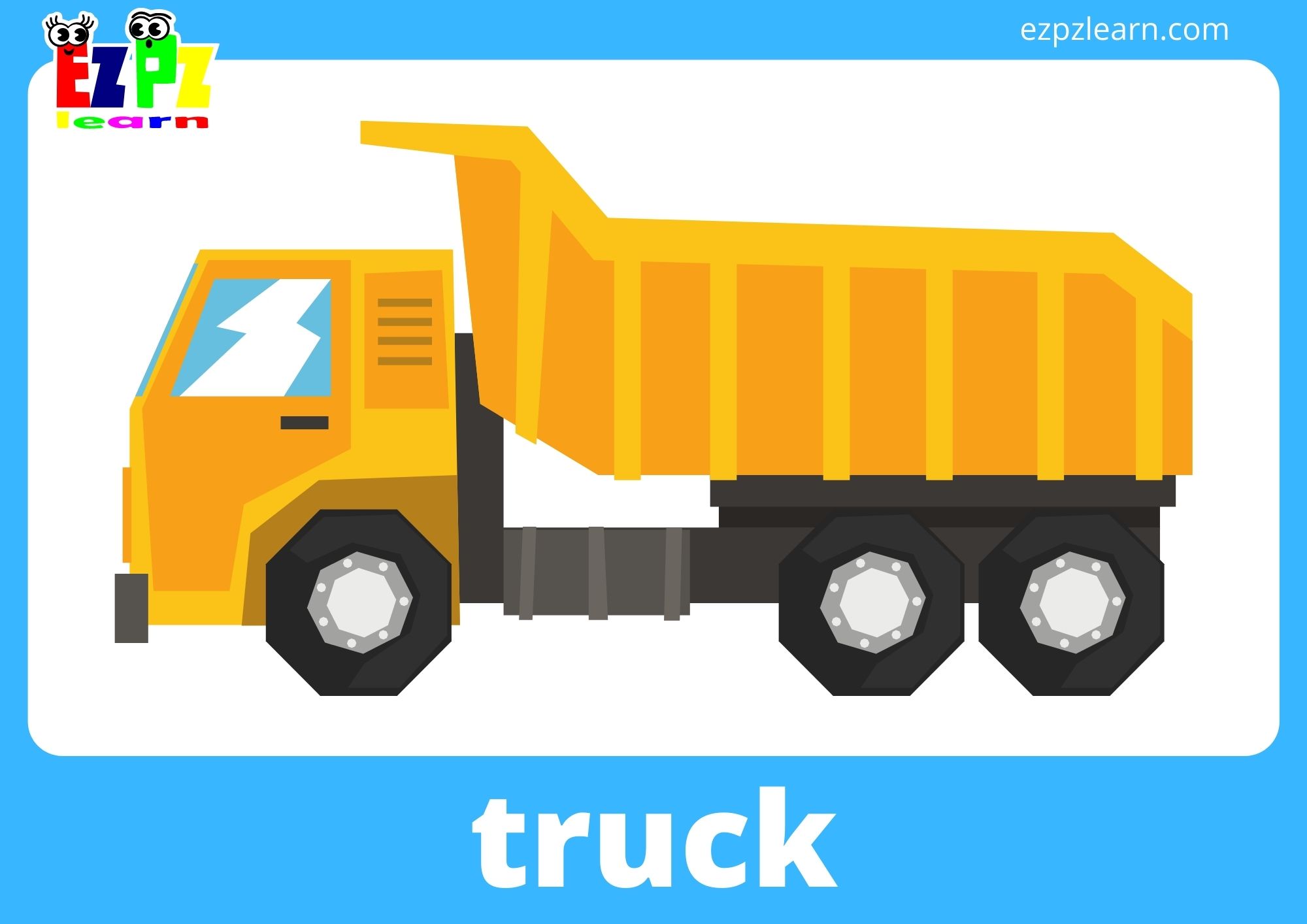 Transportation Flashcards With Words ONLINE - Ezpzlearn.com