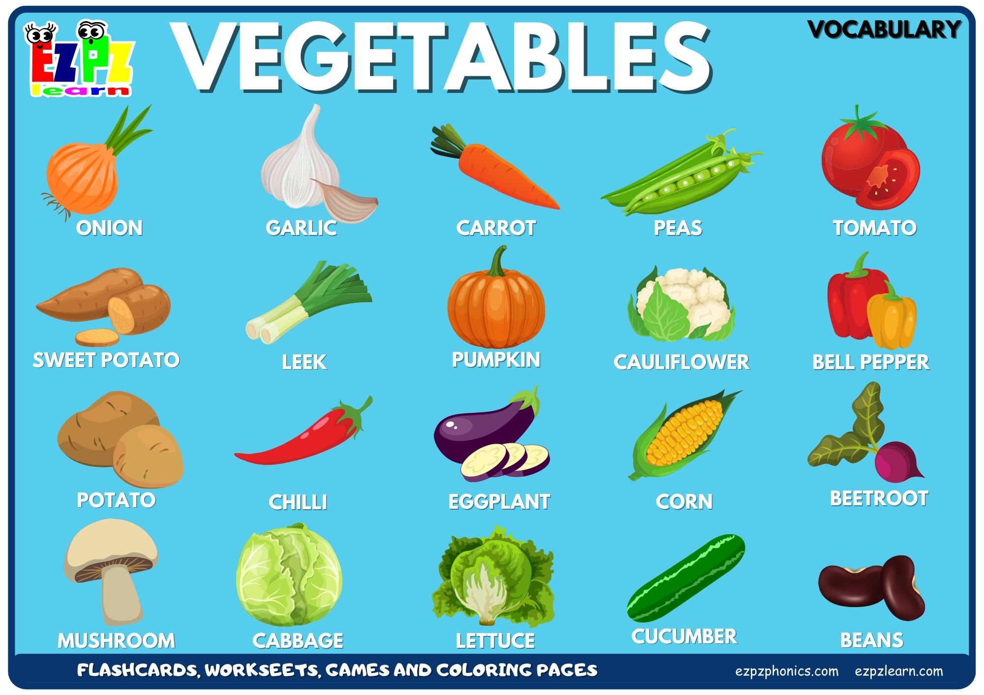 Vegetables - Ezpzlearn.com