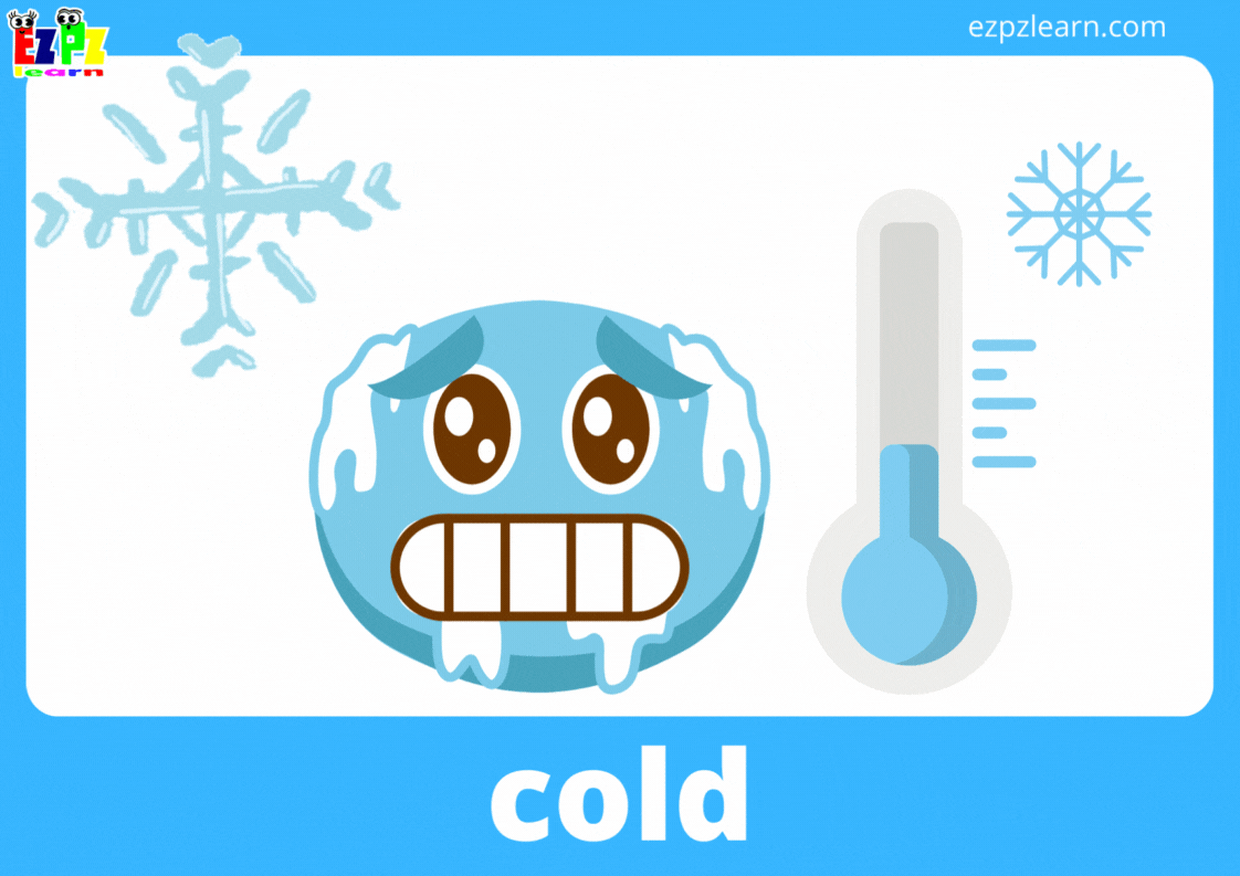 Animated Weather Flashcards with Words - Ezpzlearn.com
