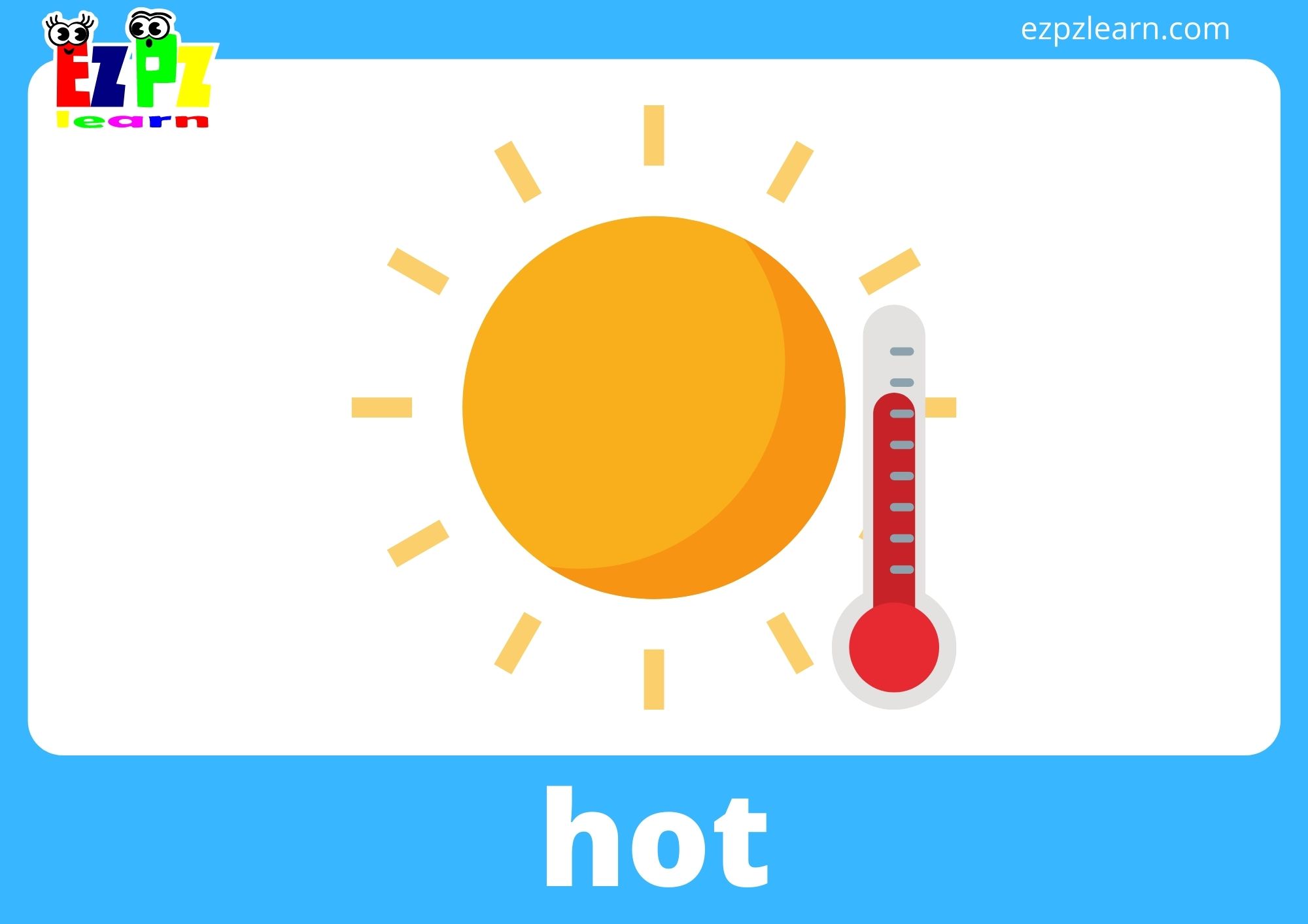 Weather Flashcards With Words ONLINE - Ezpzlearn.com