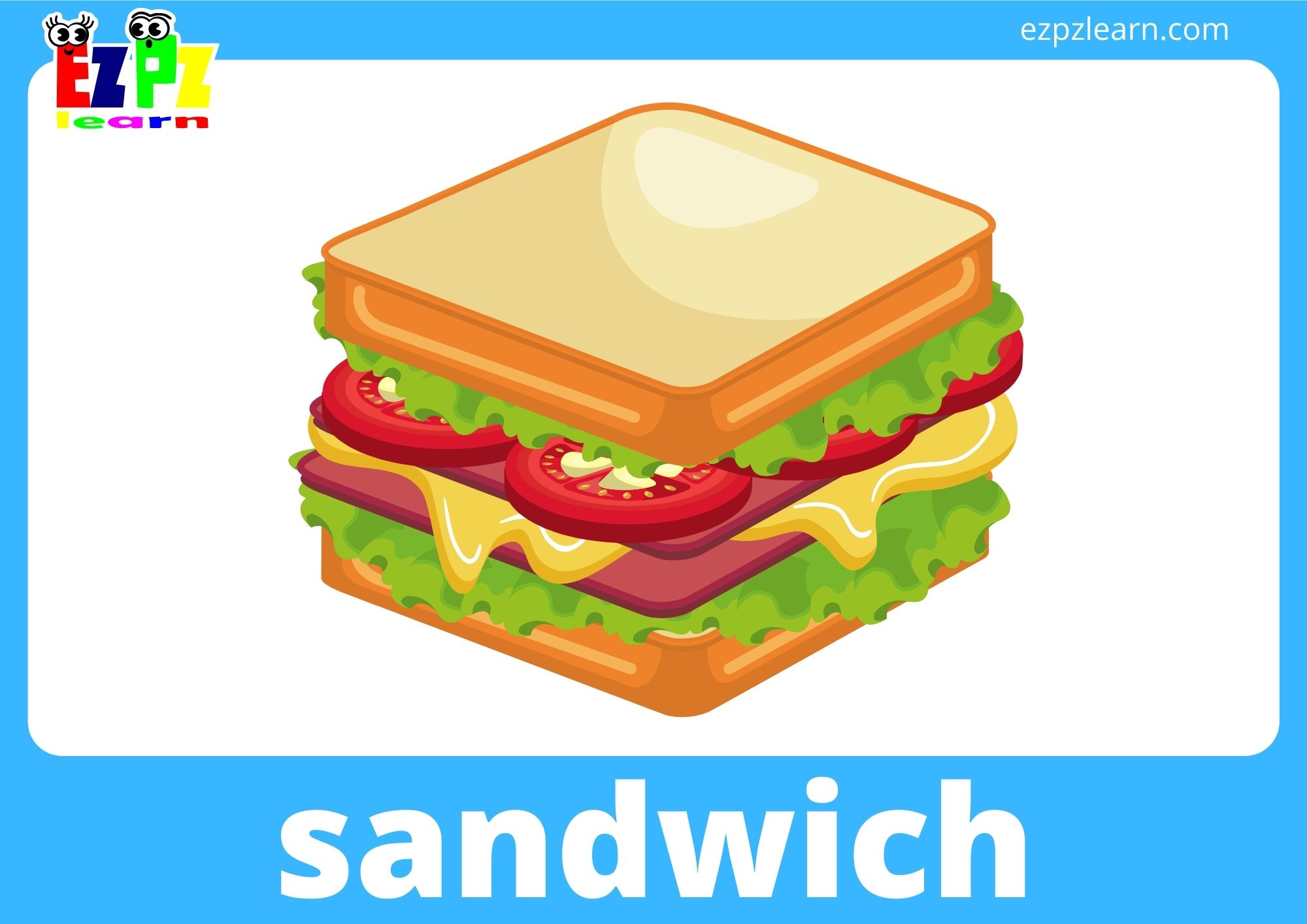 Food Flashcards with words use online or download free PDF file 17 ...