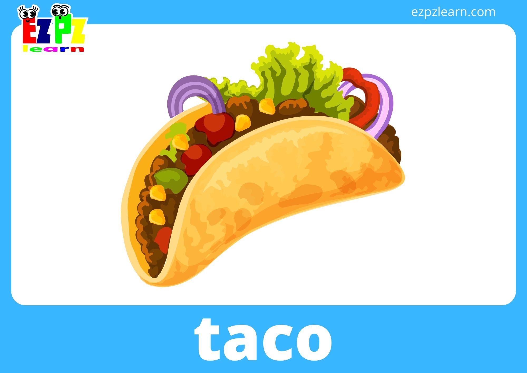 Food Flashcards with words use online or download free PDF file 17 ...