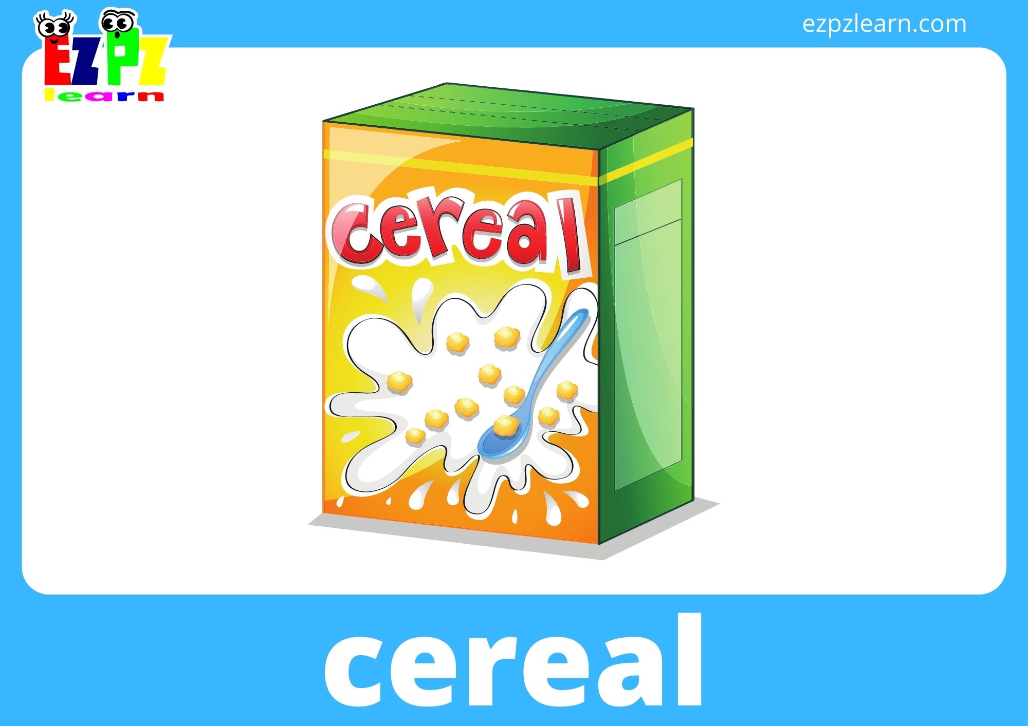 Breakfast Food Flashcards with words use online or free PDF download ...