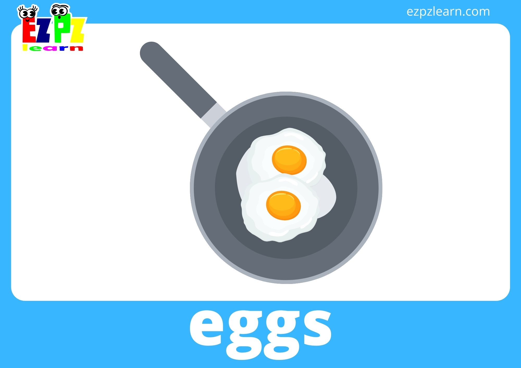 Breakfast Food Flashcards With Words ONLINE - Ezpzlearn.com