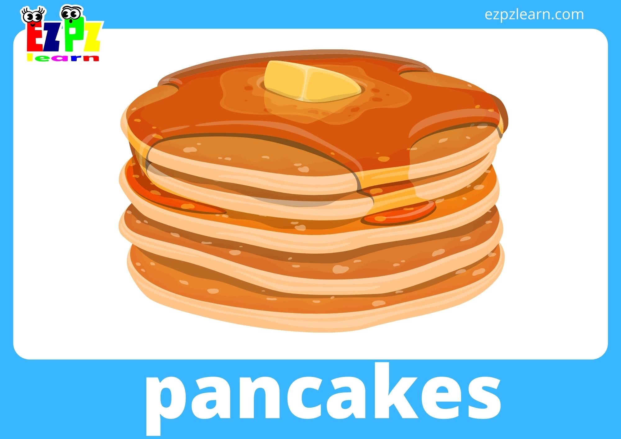 Breakfast Food Flashcards with words use online or free PDF download ...