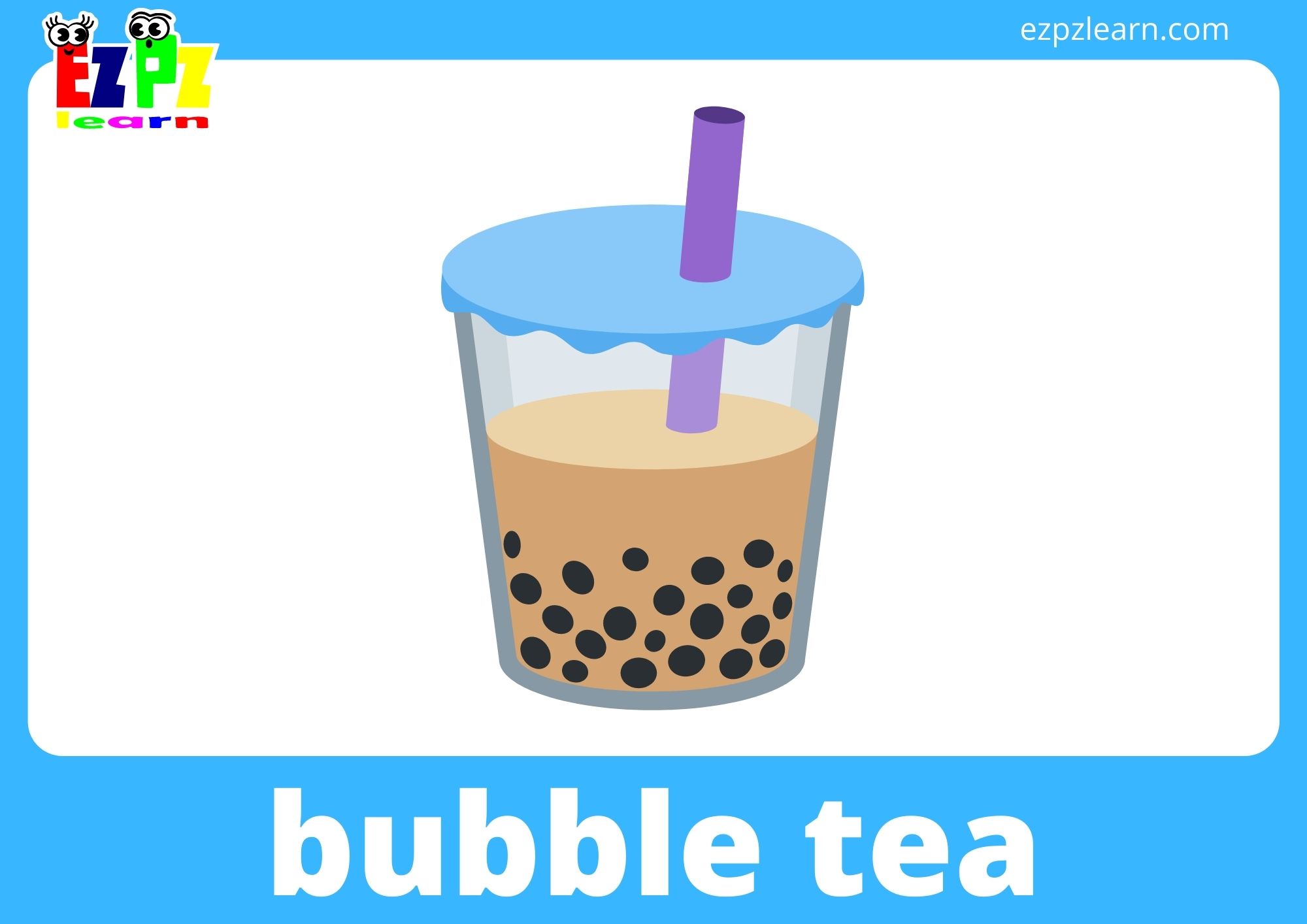 Drinks Flashcards With Words ONLINE - Ezpzlearn.com