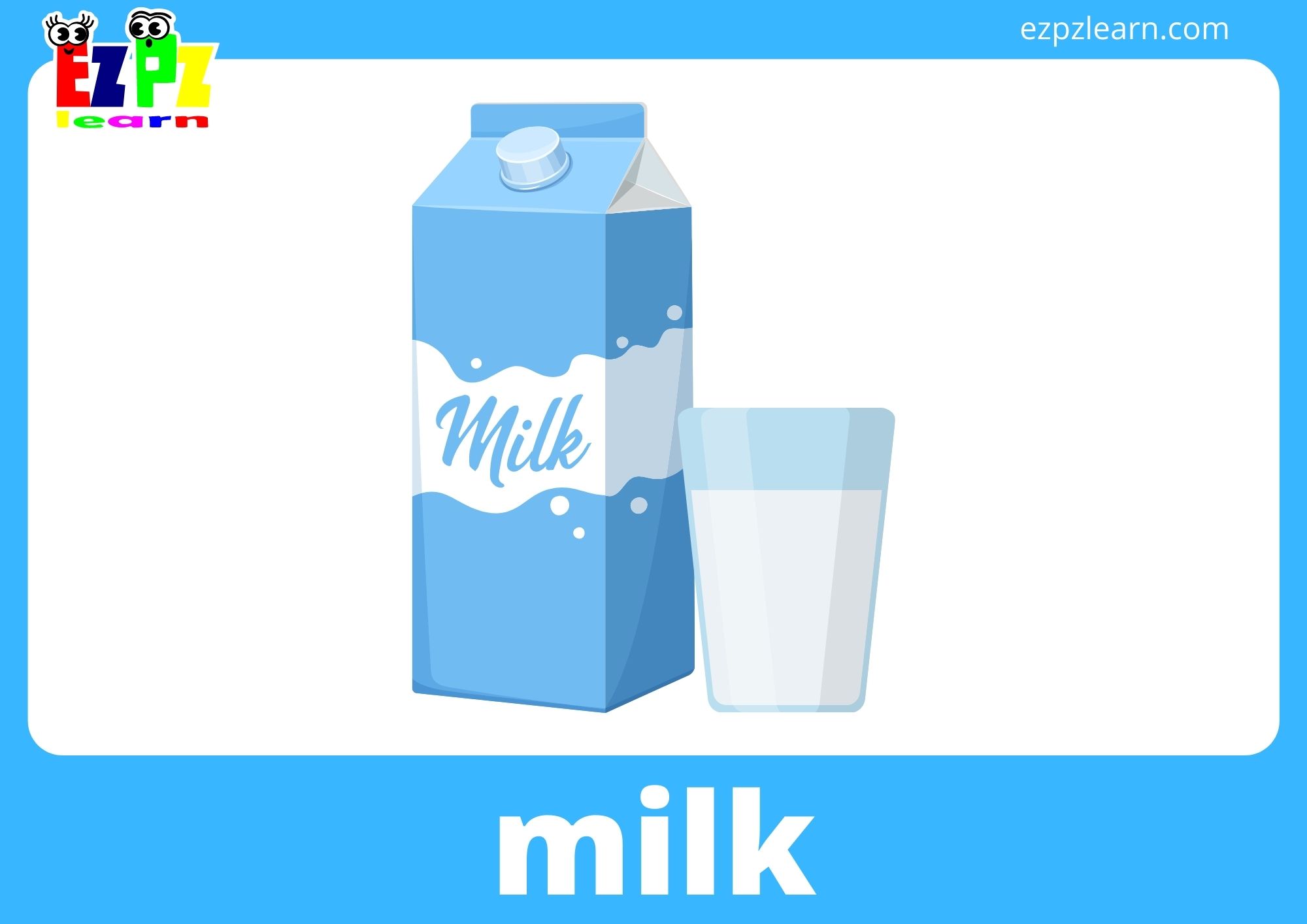 Drinks Flashcards With Words ONLINE - Ezpzlearn.com