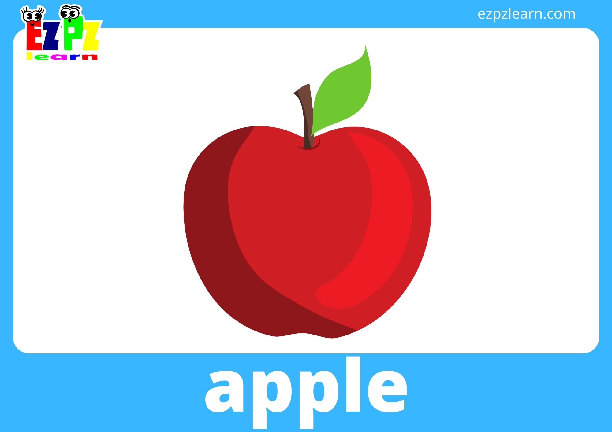 Fruit Flashcards with words use online or PDF download - Ezpzlearn.com