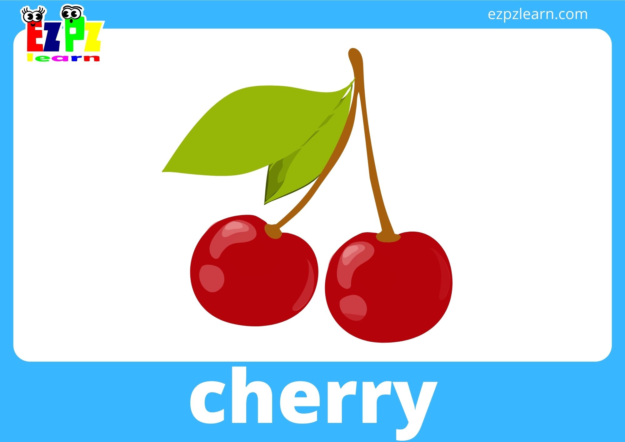 Fruit Flashcards with words use online or PDF download - Ezpzlearn.com